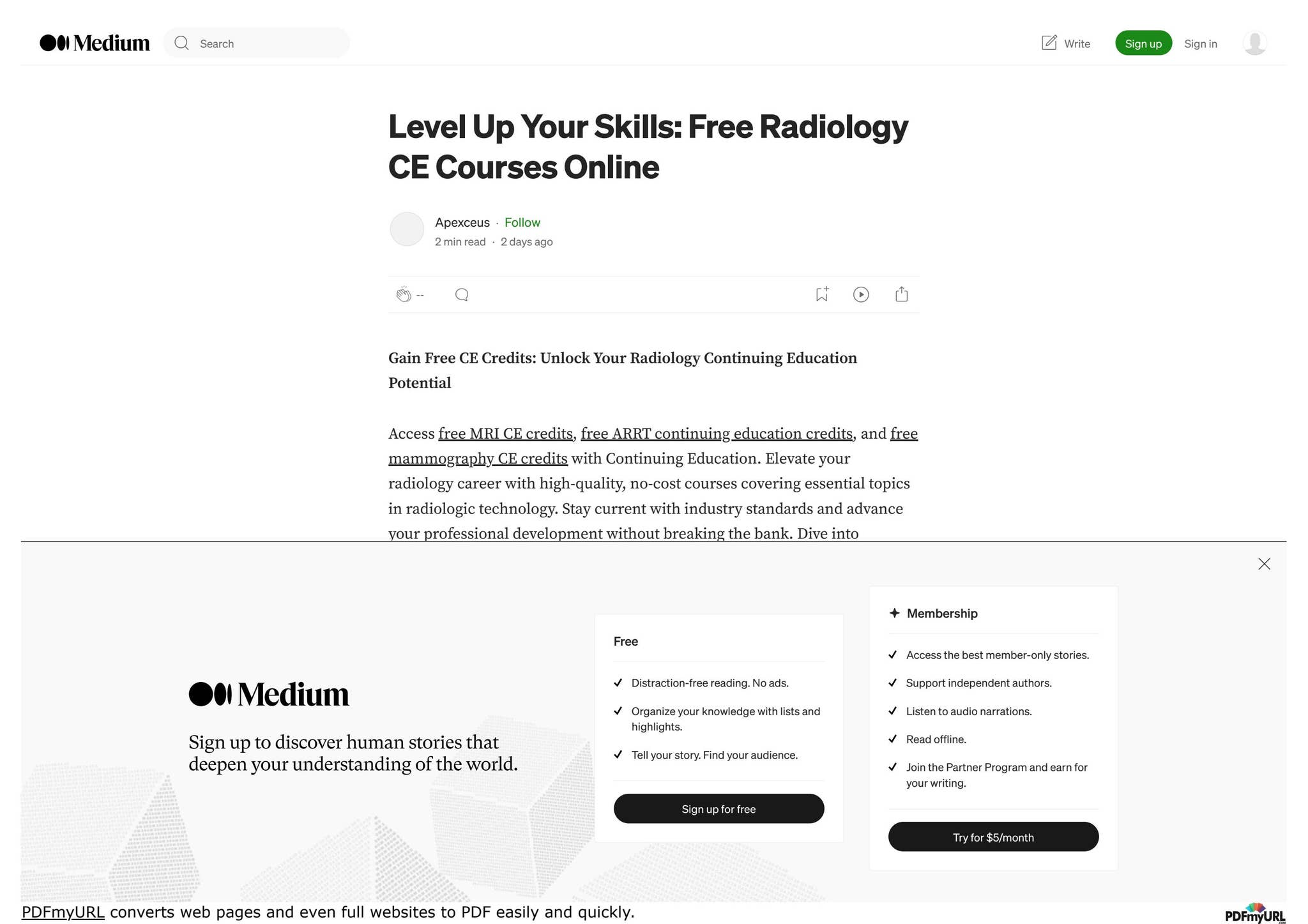 Level Up Your Skills: Free Radiology CE Courses Online by Apex ceus - Issuu