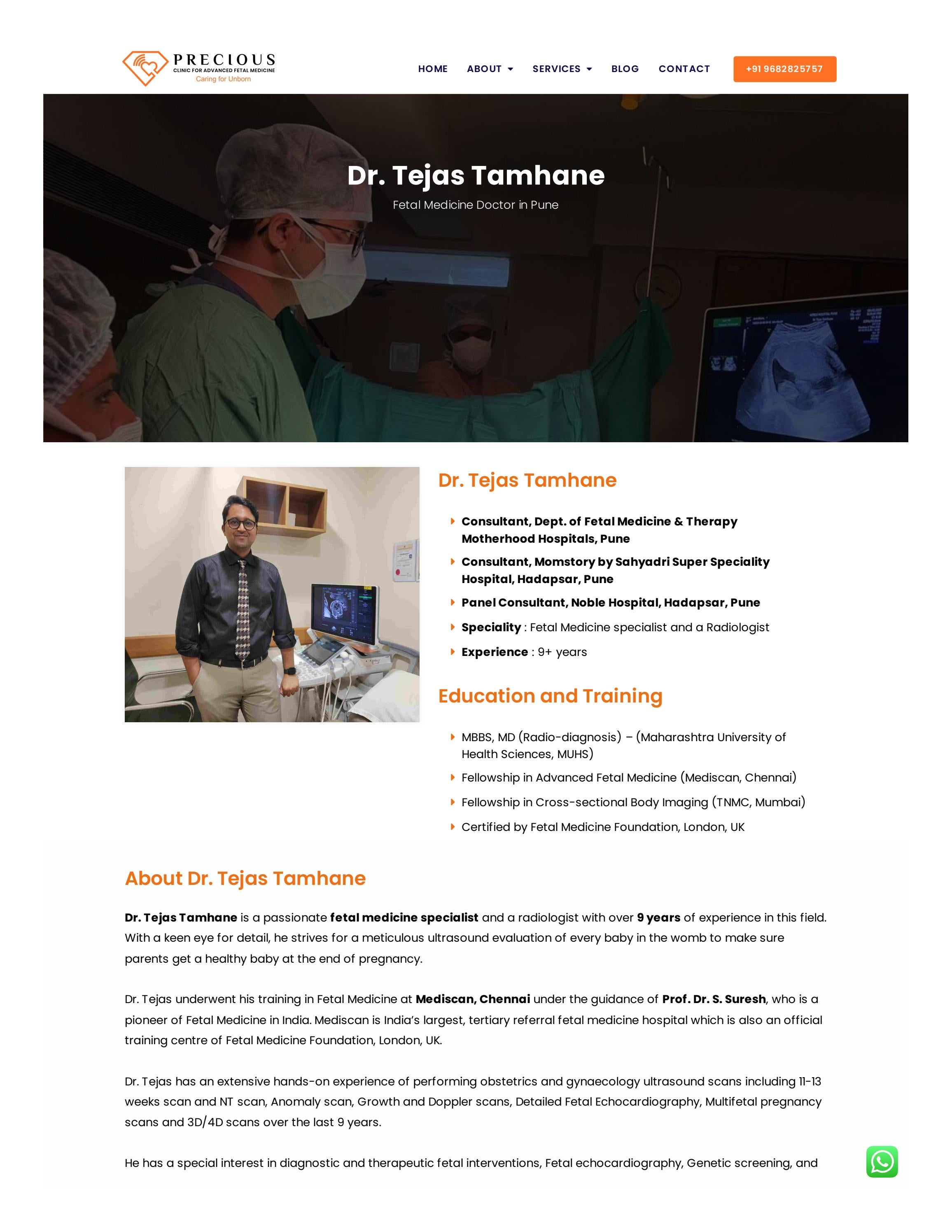 Leading the Way in Fetal Medicine: Meet Dr. Tejas Tamhane by Dr Tejas ...