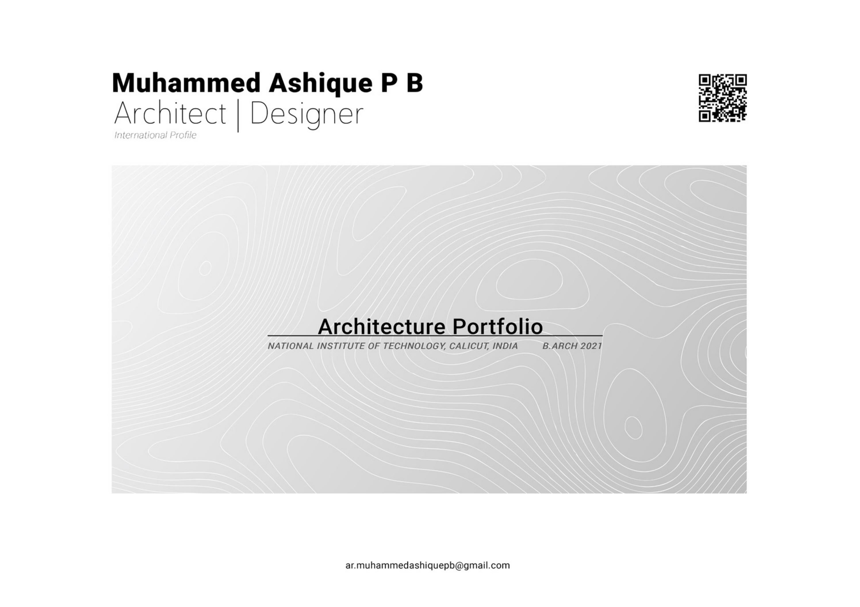 International Architecture Portfolio | Muhammed Ashique P B | NIT CALICUT by Muhammed Ashique ...