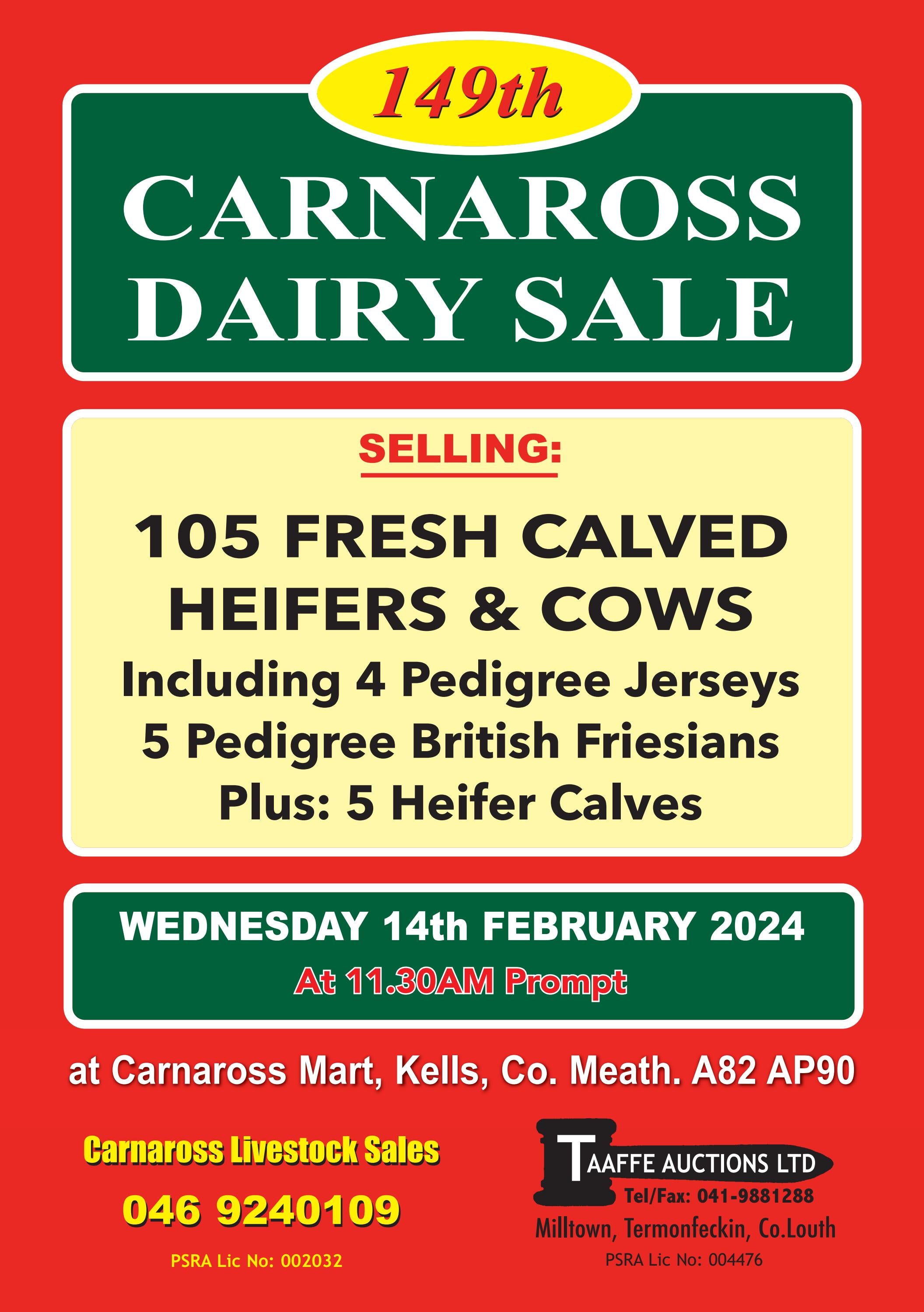 CARNAROSS DAIRY SALE 149 by TAAFFE AUCTIONS LTD - Issuu