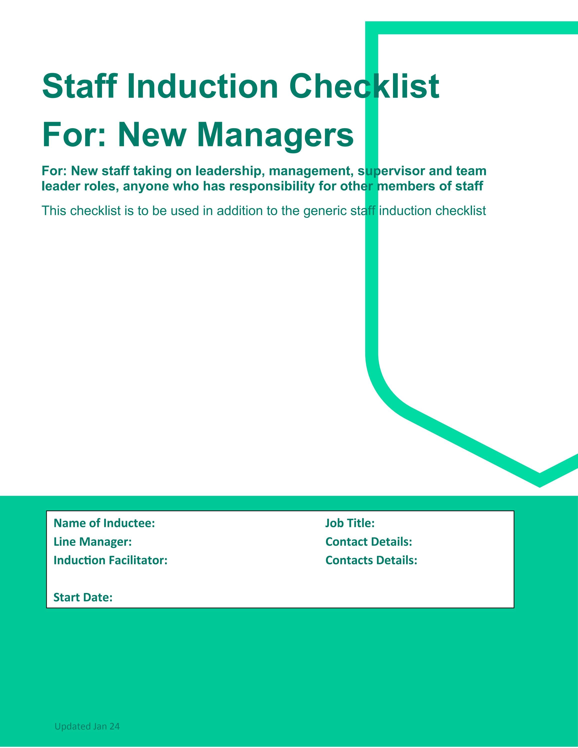 Onboarding checklist - for new managers by University of Exeter - Issuu