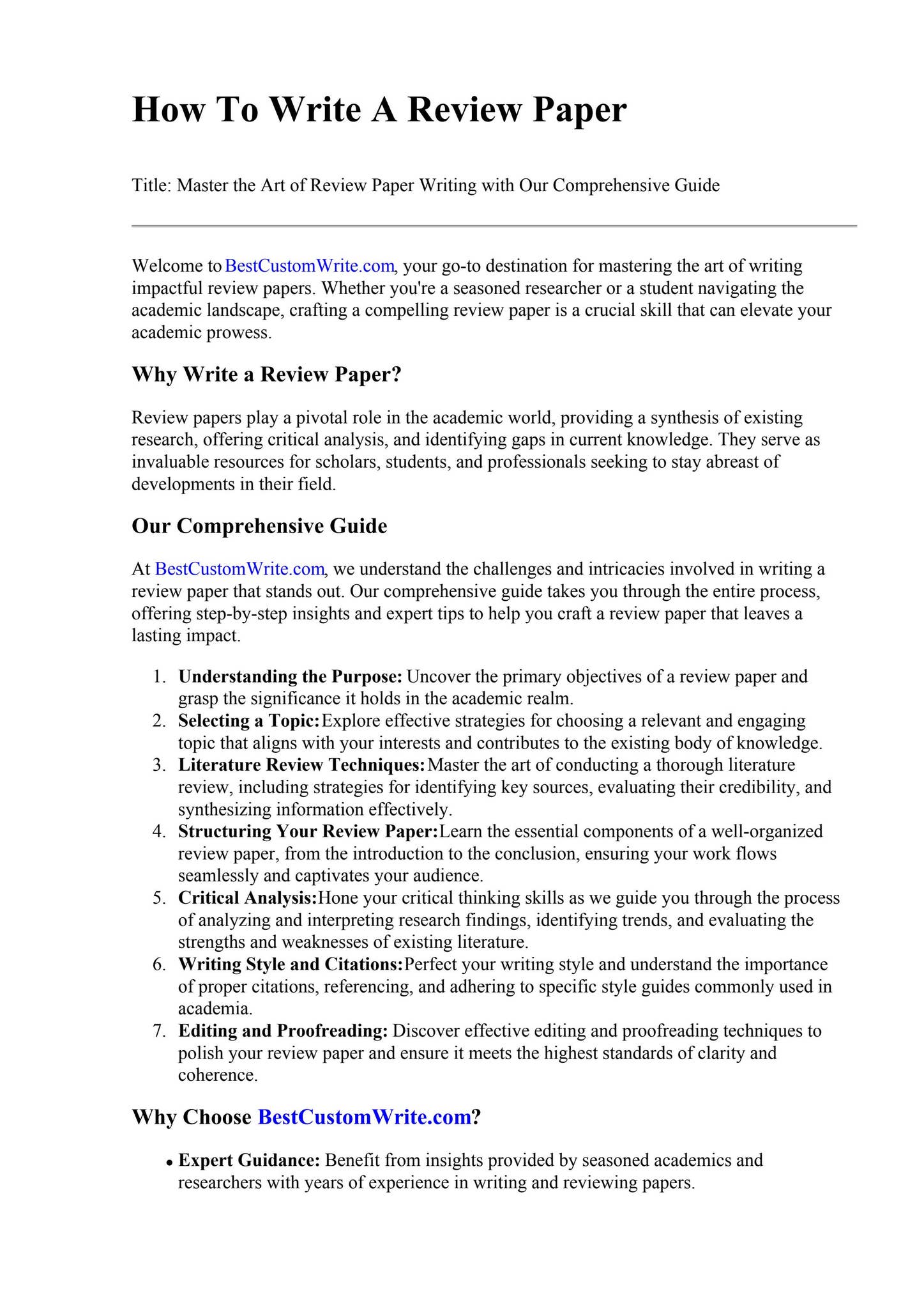 How To Write A Review Paper by How To Write A Essay Plan - Issuu