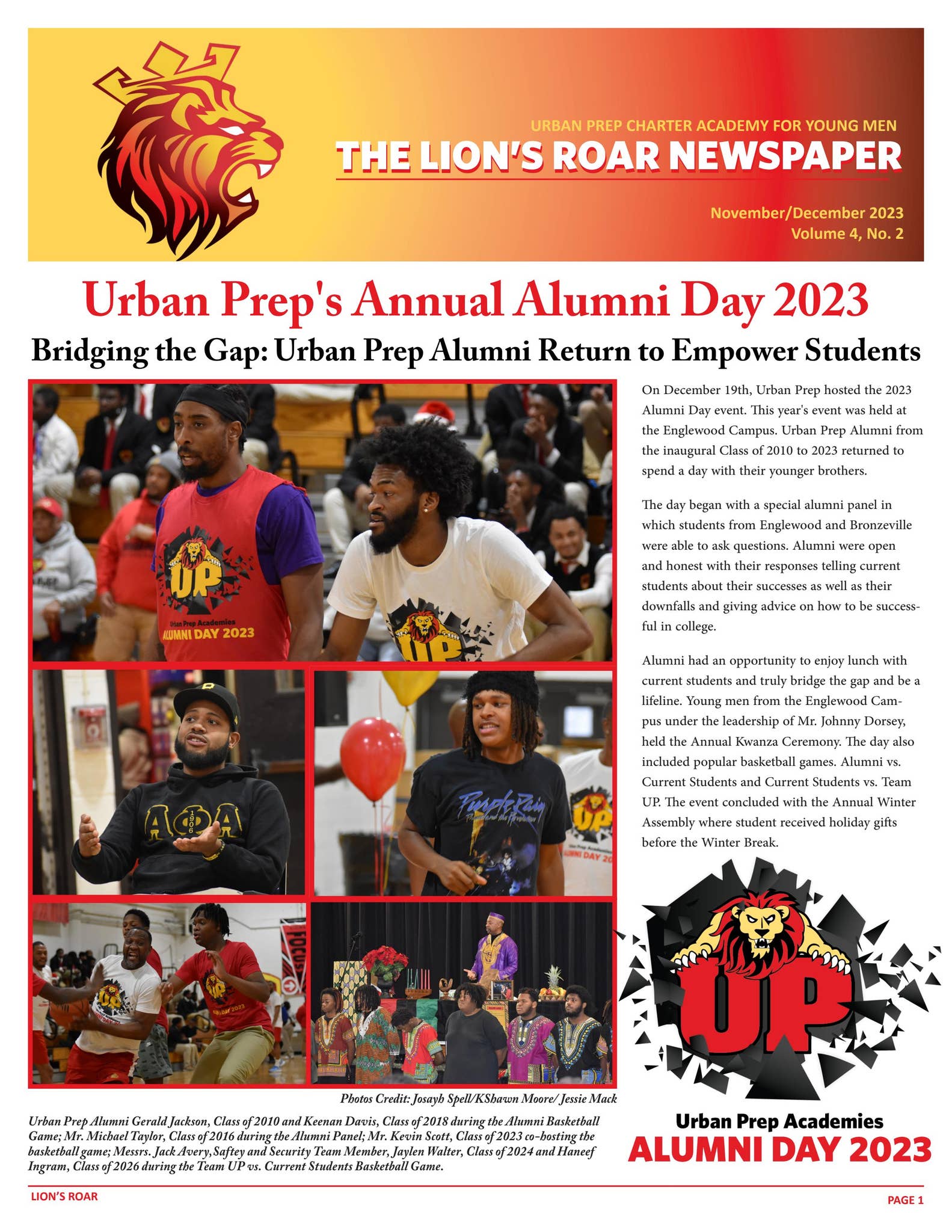 The Lion's Roar Newspaper: Volume 4 No. 2 by Urban Prep's Lions Roar ...