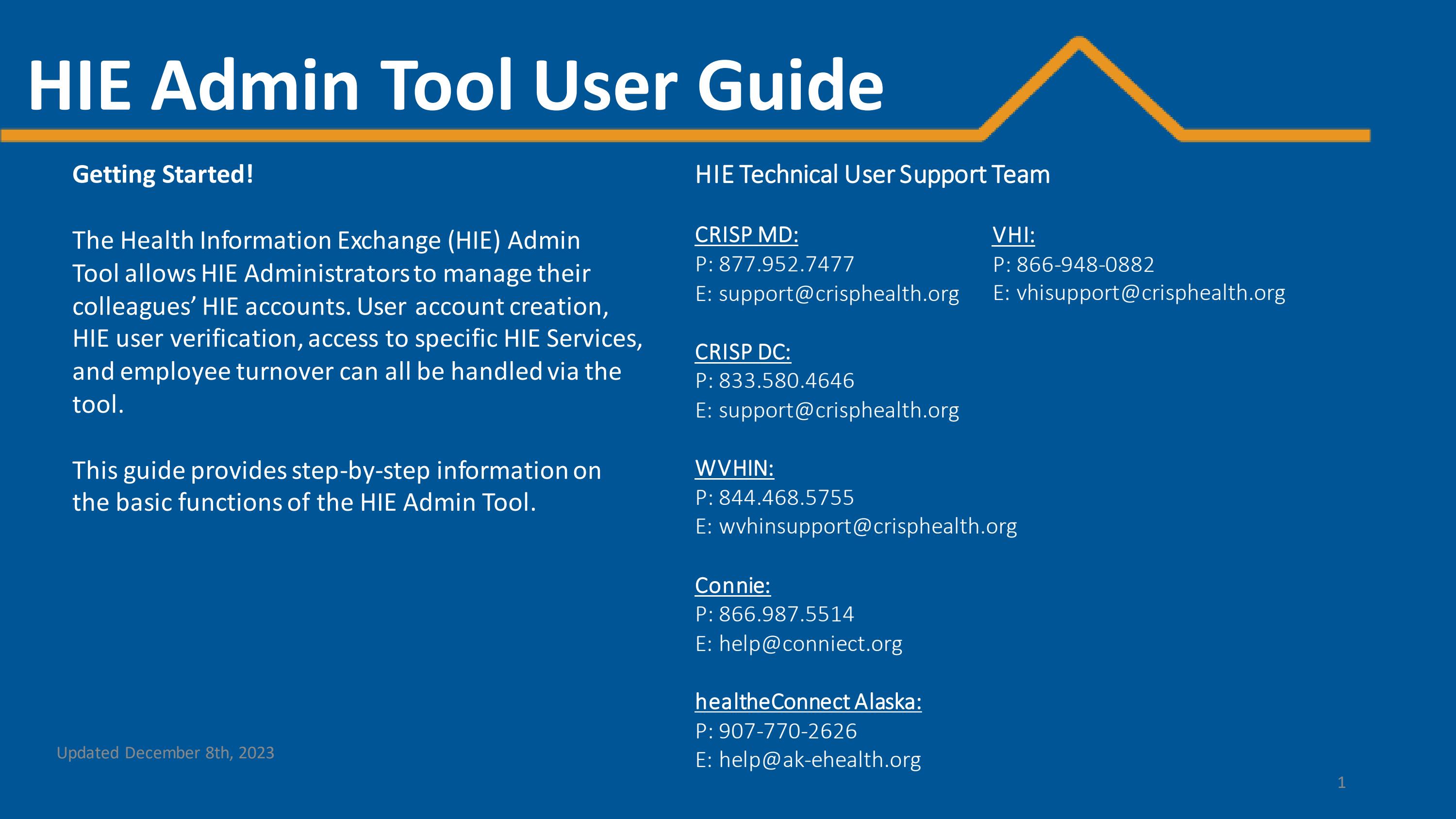 HIE Admin User Guide 2024 by ConnieCT - Issuu
