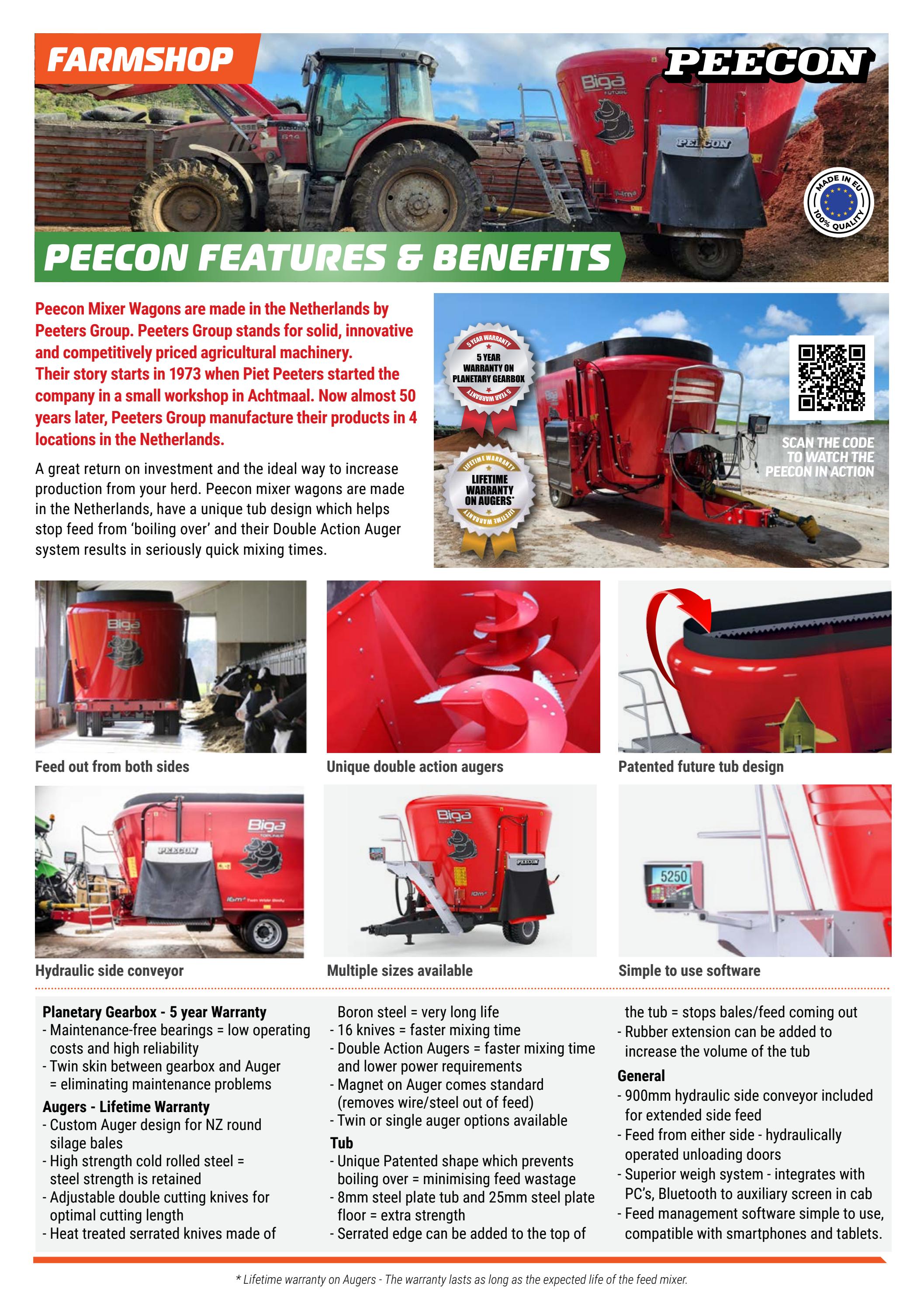 Peecon Mixer Product Information Sheet by PrimeHort & FarmShop - Issuu