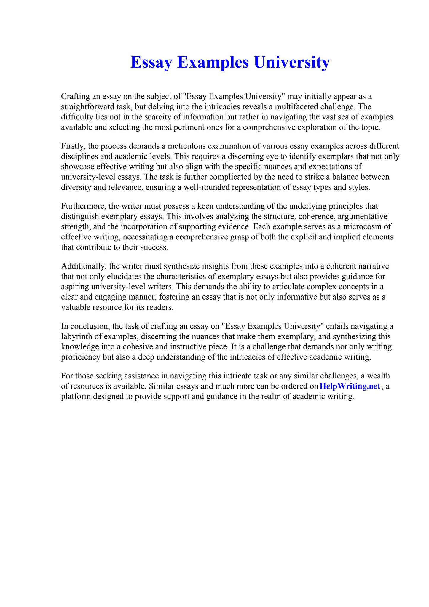 Essay Examples University by Essay Writing Support - Issuu