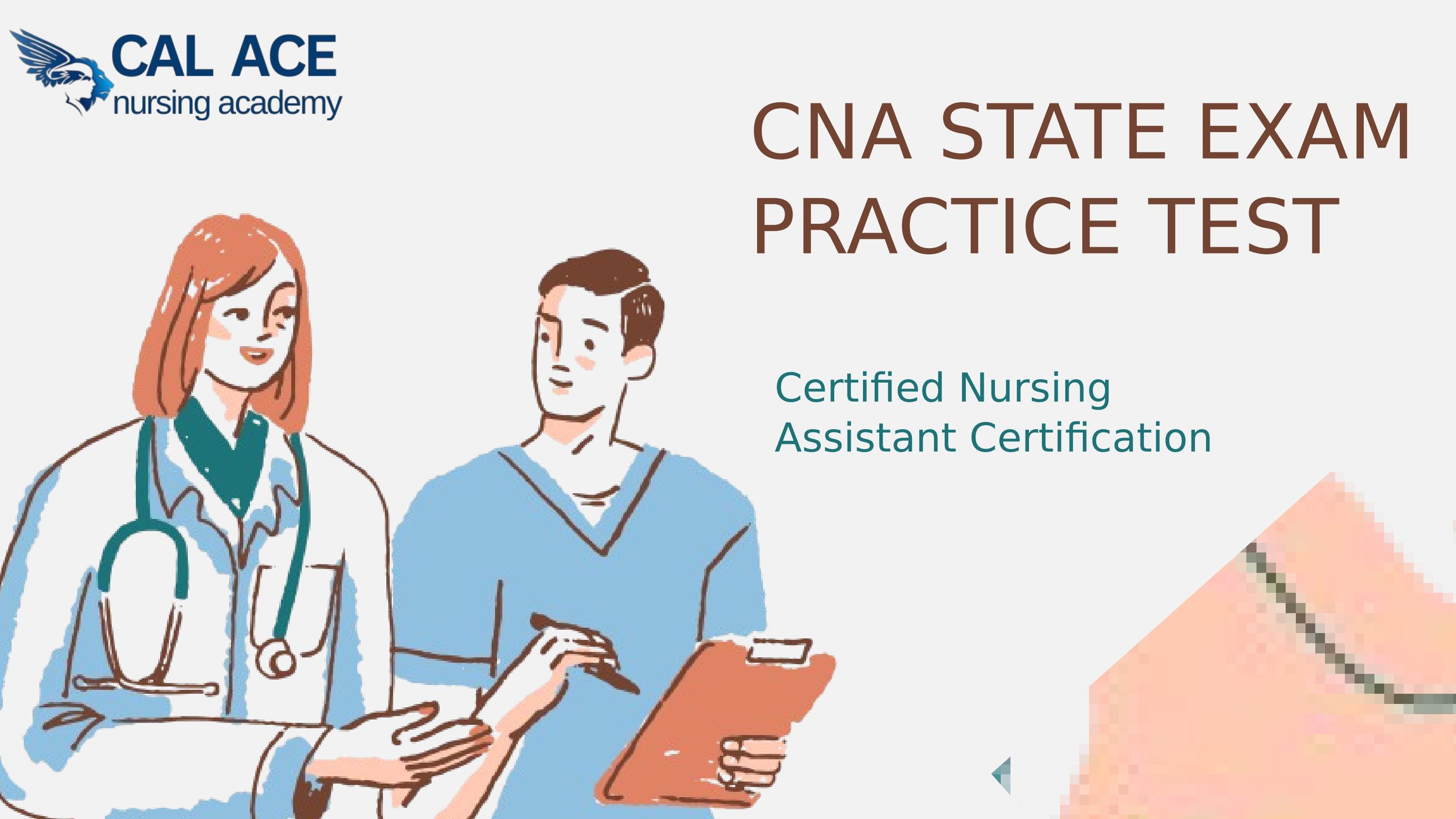 Medical Knowledge Evaluation CNA State Exam Practice Test by ...