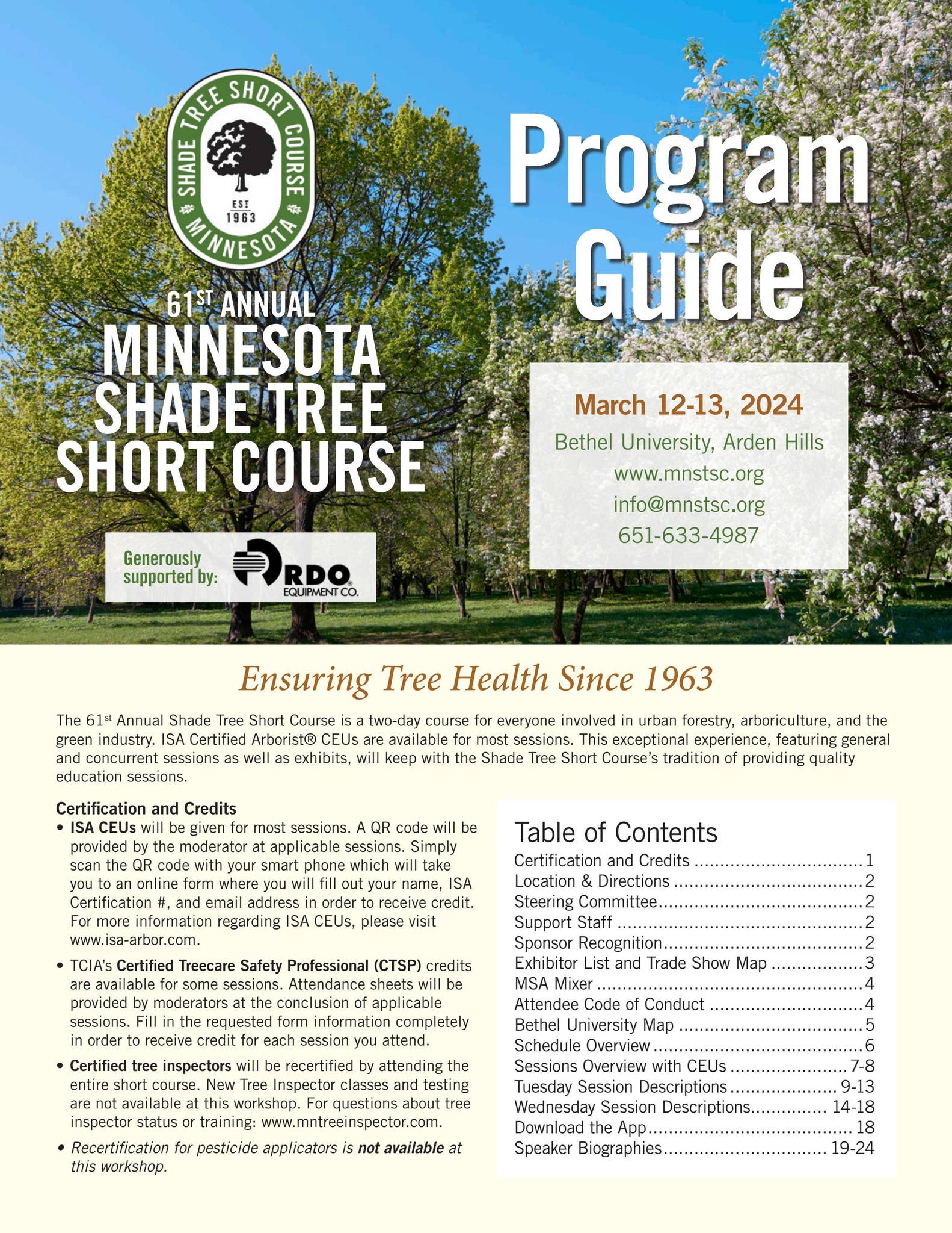 Program Guide: Minnesota Shade Tree Short Course 2024 by MN Shade Tree ...