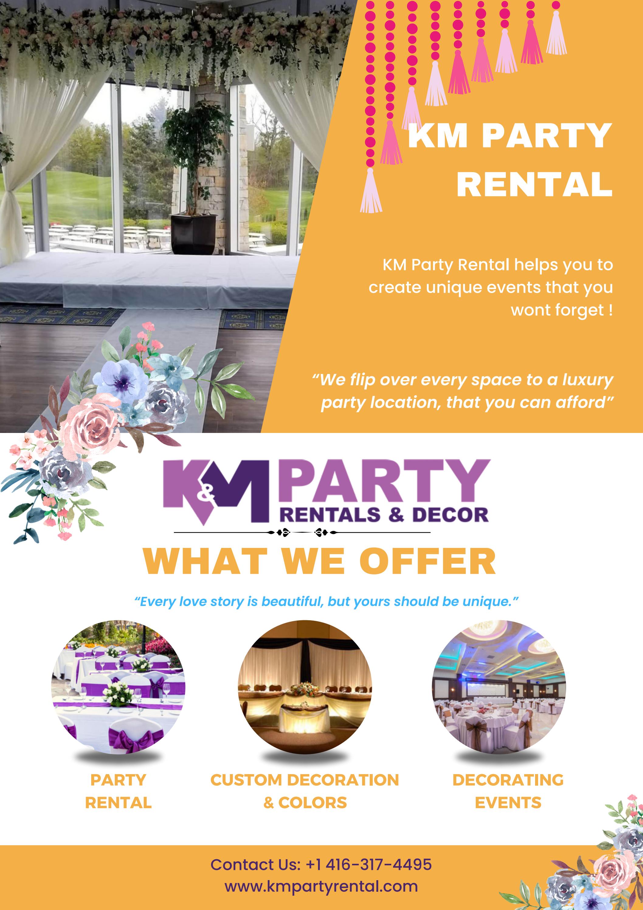 KM Party Rental by Atticus Kingsley - Issuu