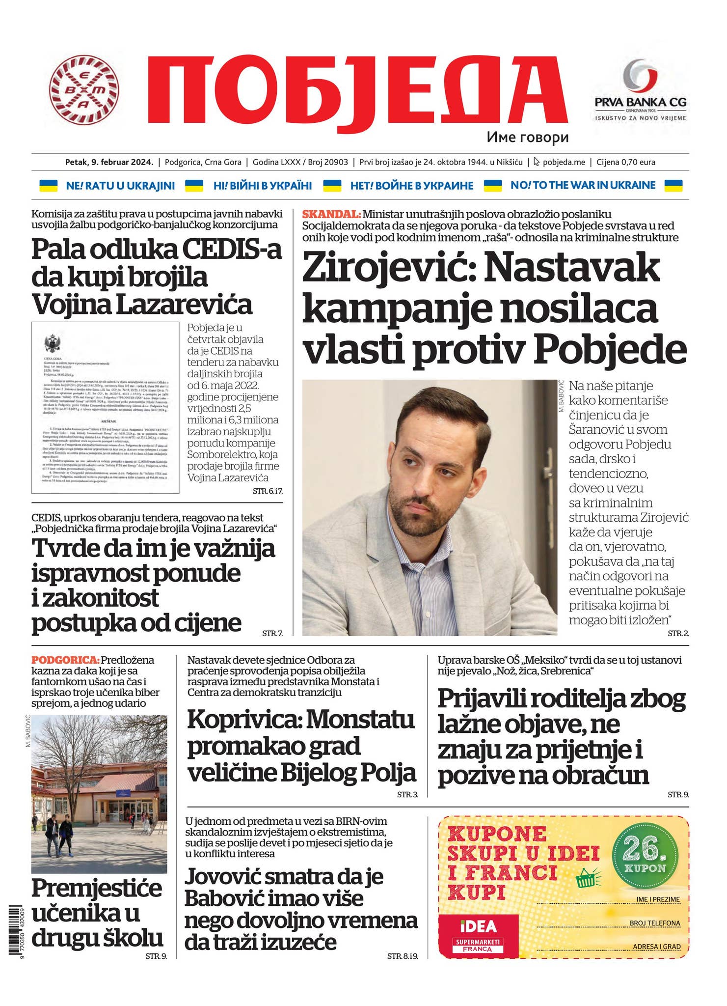 Dnevni list Pobjeda 9.2.2024. by Pobjeda - Issuu
