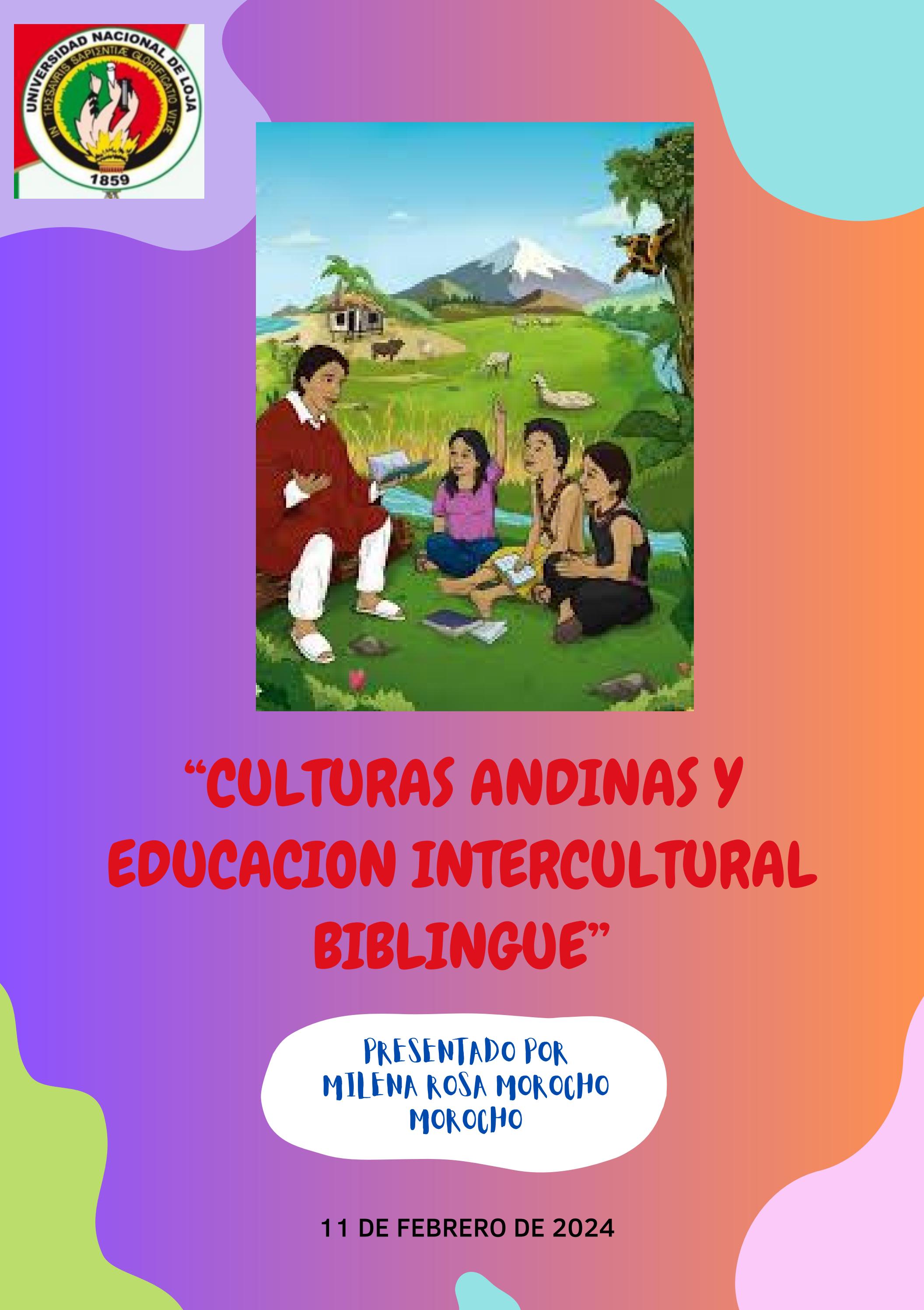 GÉNESIS DE LAS CULTURAS ANDINAS EN RELACIÓN A LA EDUCACIÓN ...