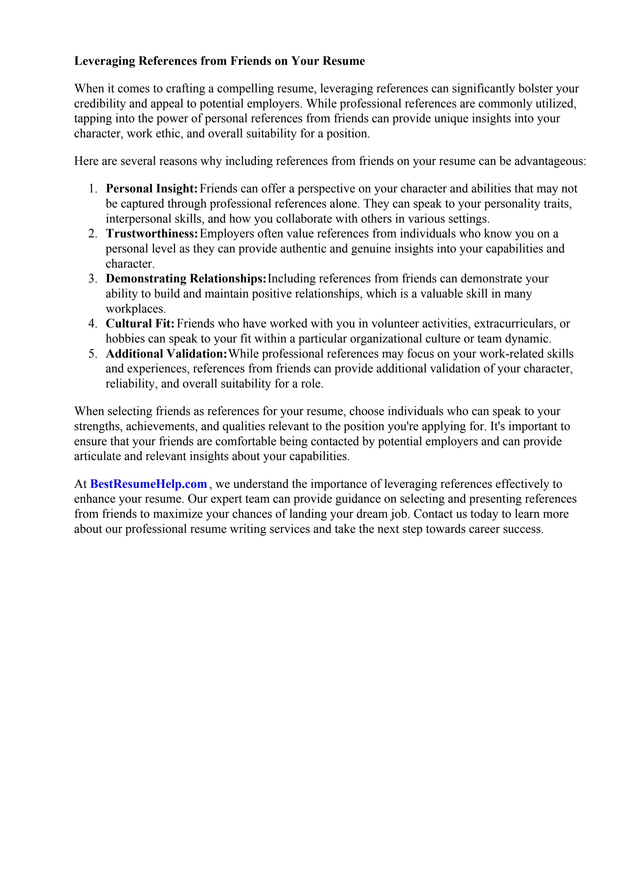 References On Resume Friends by Personal Essay Writing Tips - Issuu