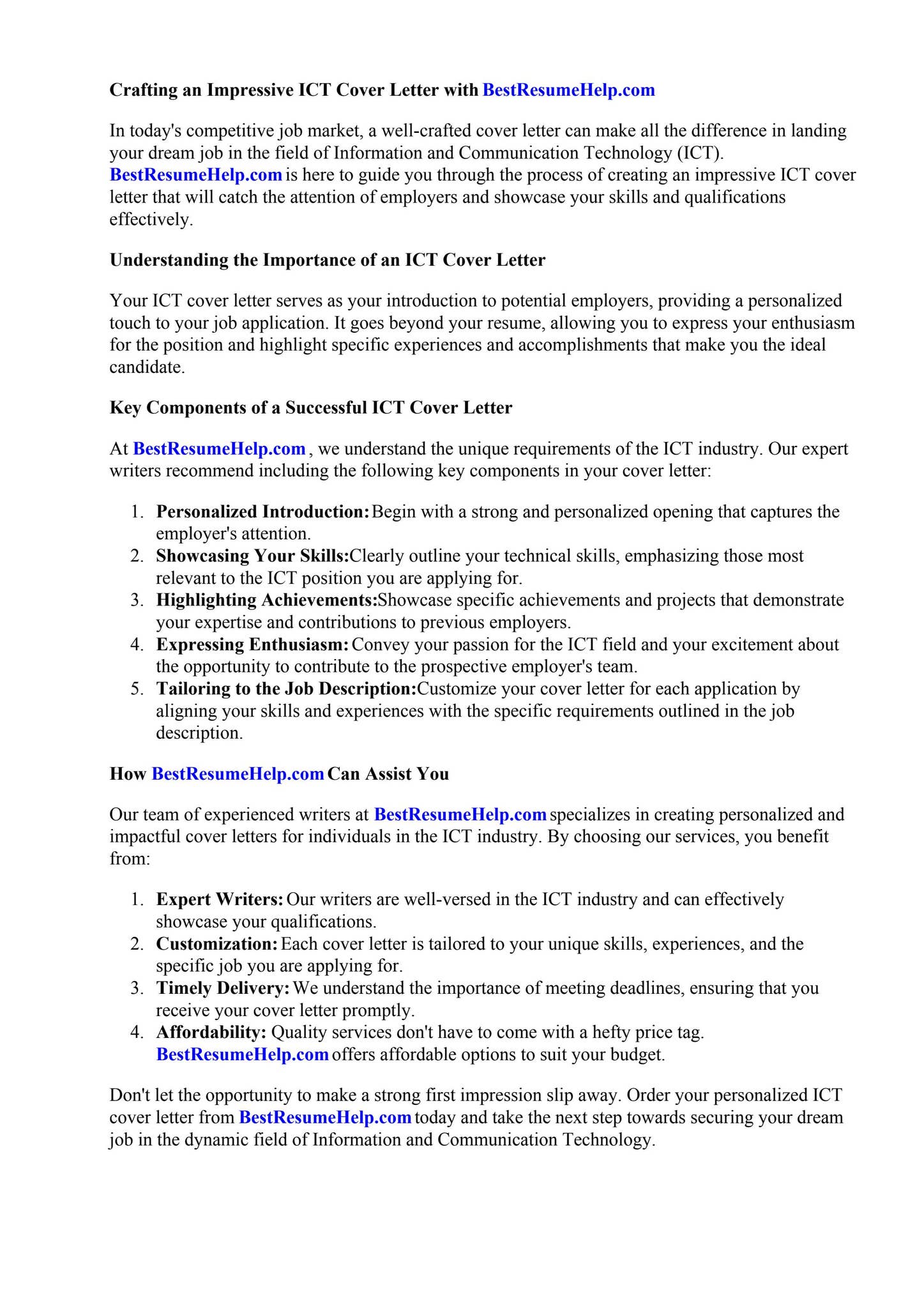 Ict Cover Letter by Hand Writing On Paper - Issuu