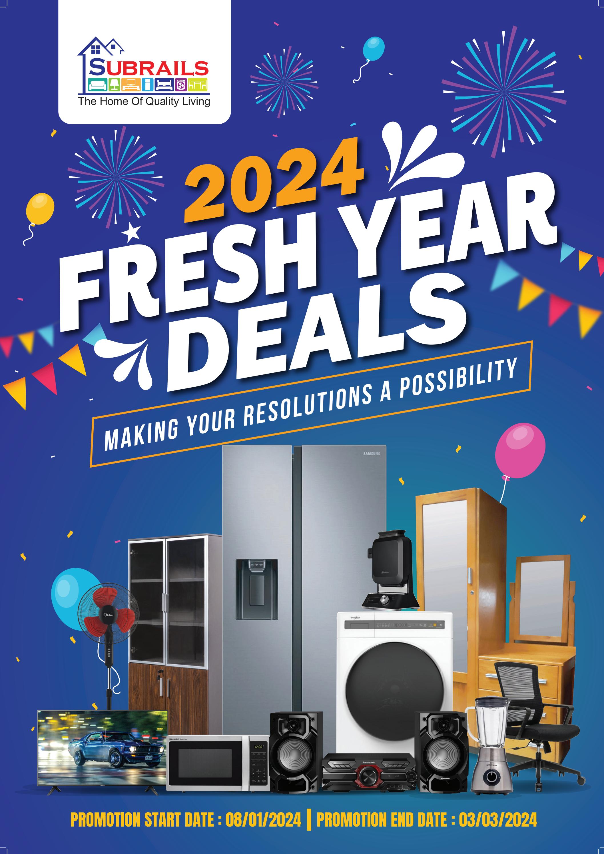 2024 Fresh Year Deals by Subrails Furniture Centre - Issuu