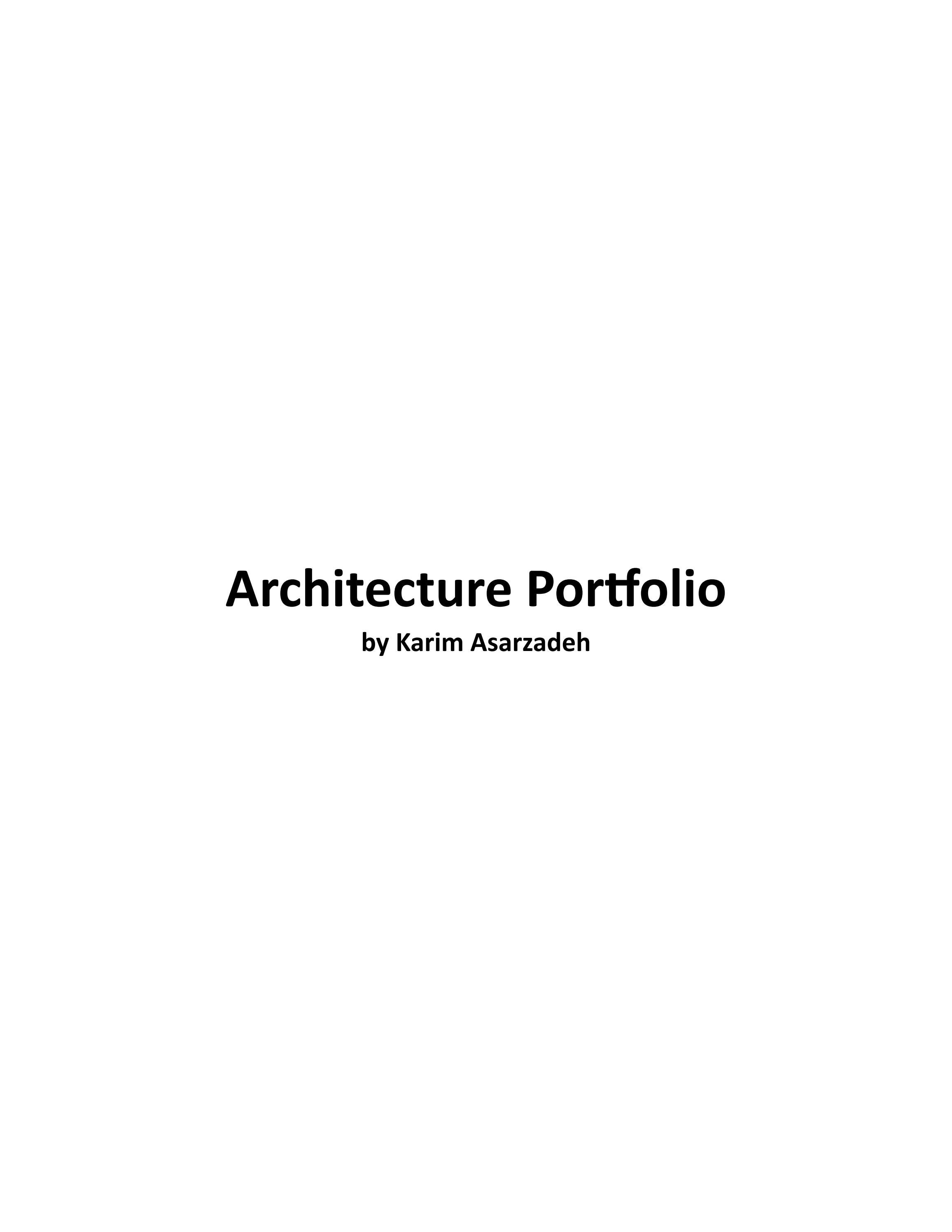 Architecture Portfolio by asarzadehk - Issuu