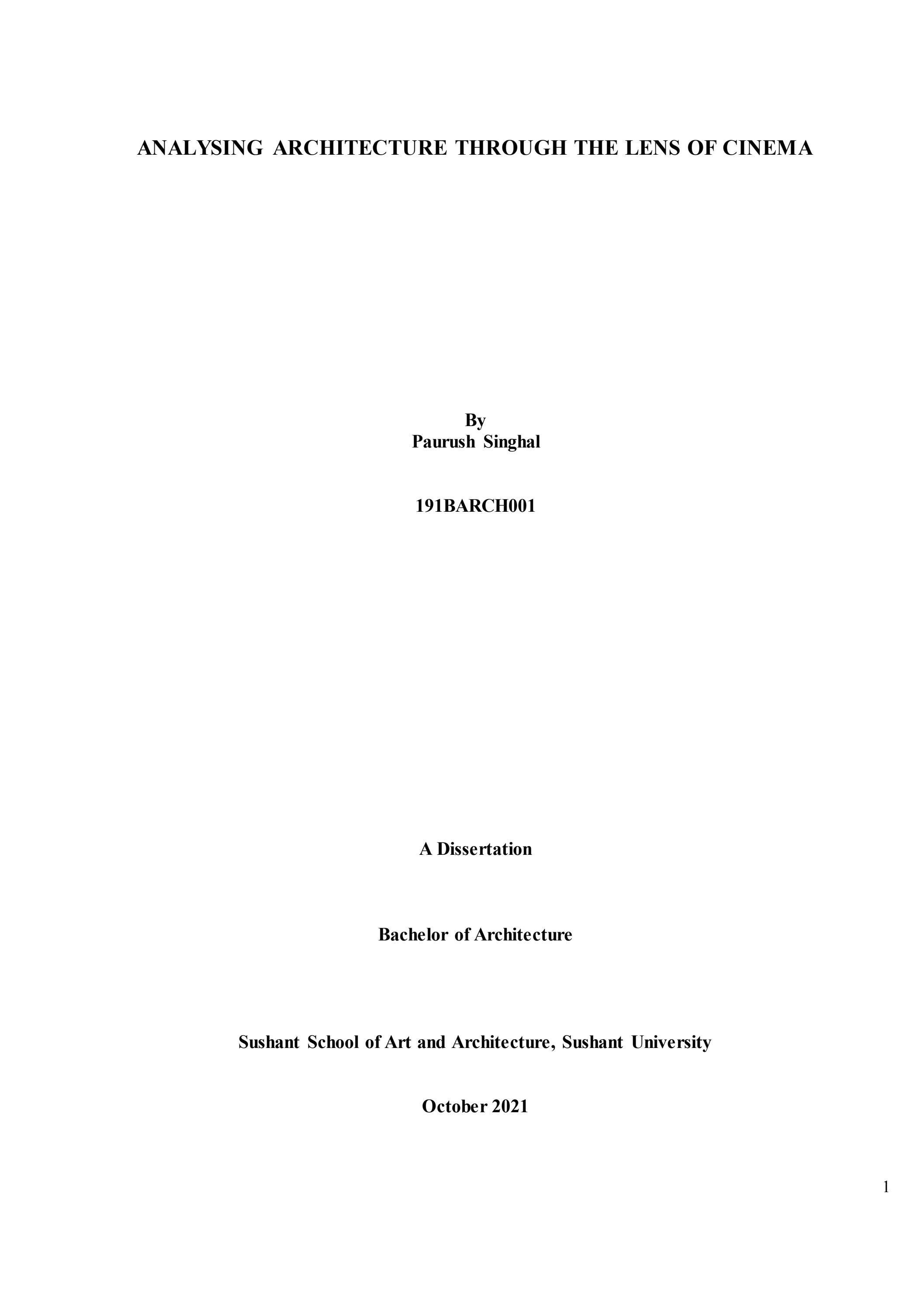 Architecture Dissertation: Analysing Architecture through the Lens of ...
