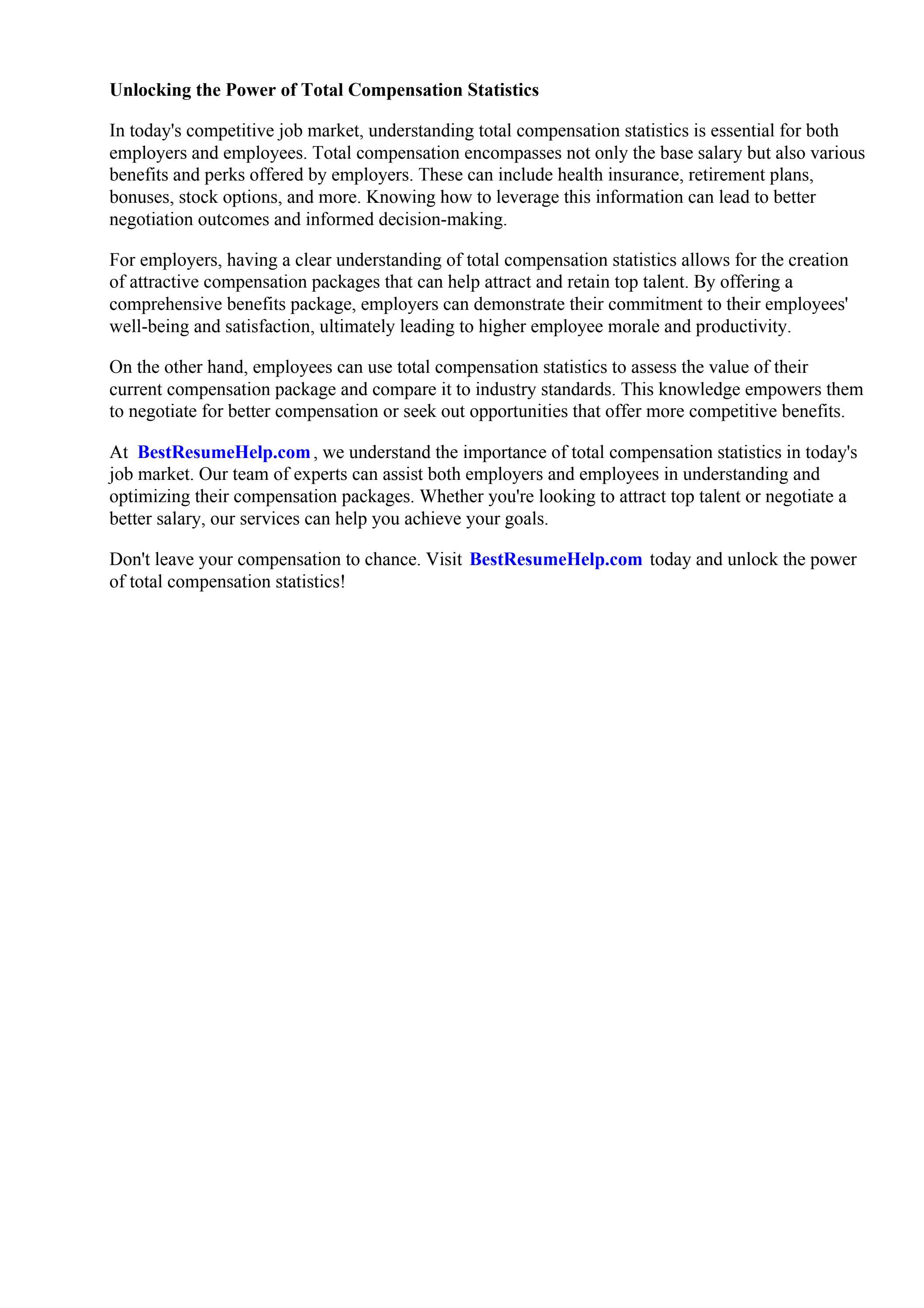 Total Compensation Statement Cover Letter by How To Write A Literary ...