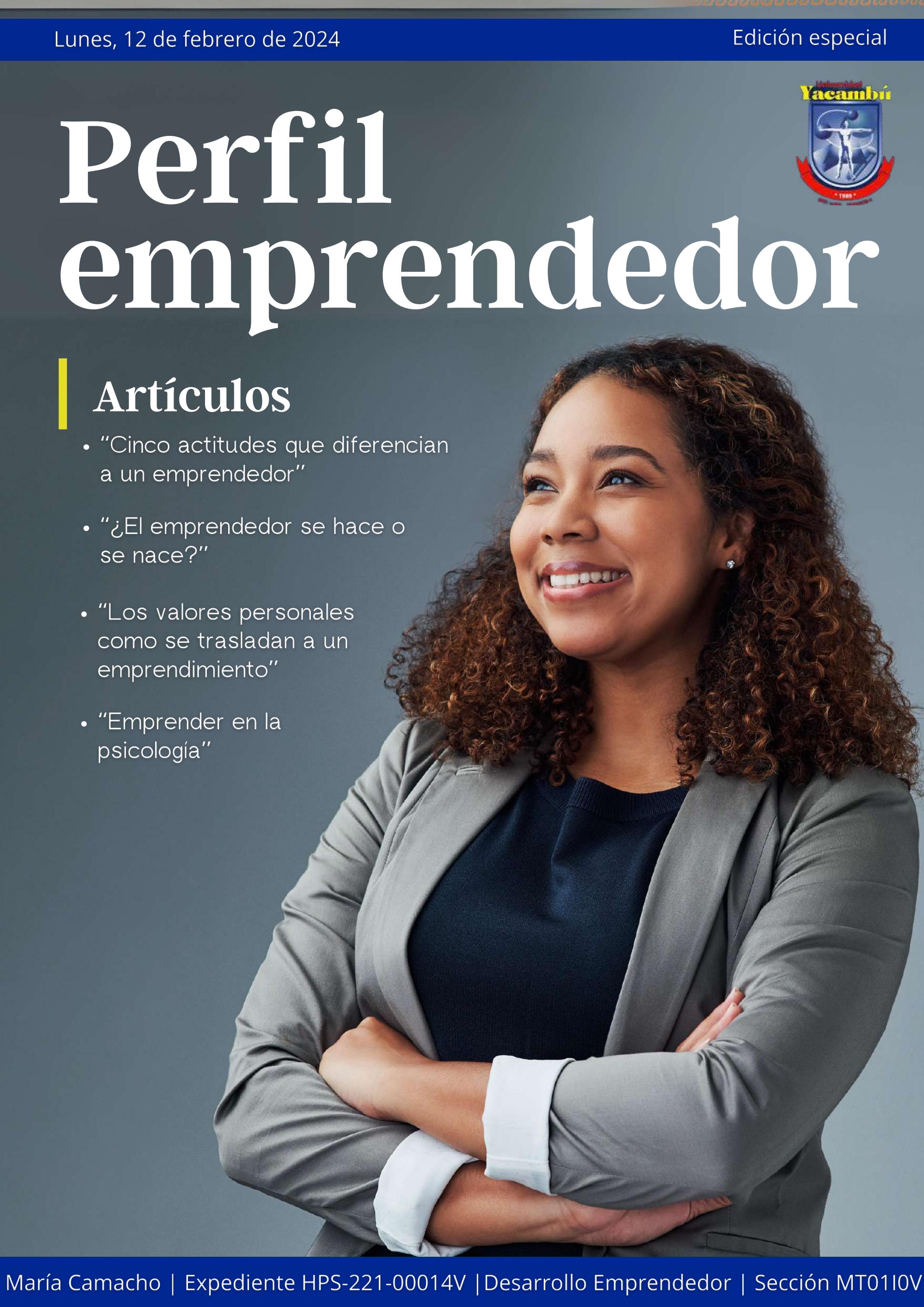revista perfil emprendedor Maria Camacho by María Camacho - Issuu