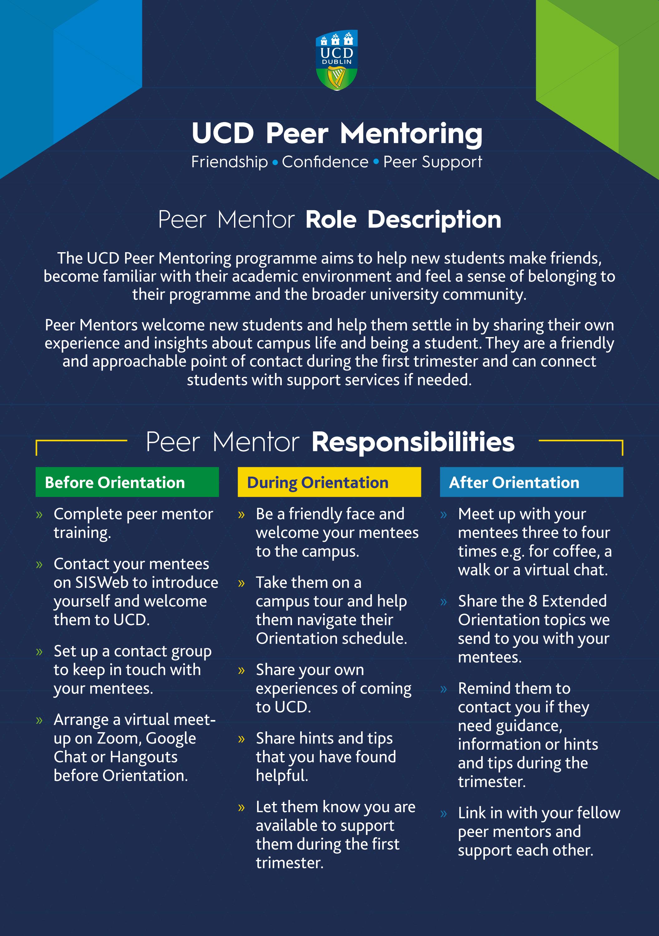 UCD Peer Mentor Role Description by Advantage Point - Issuu