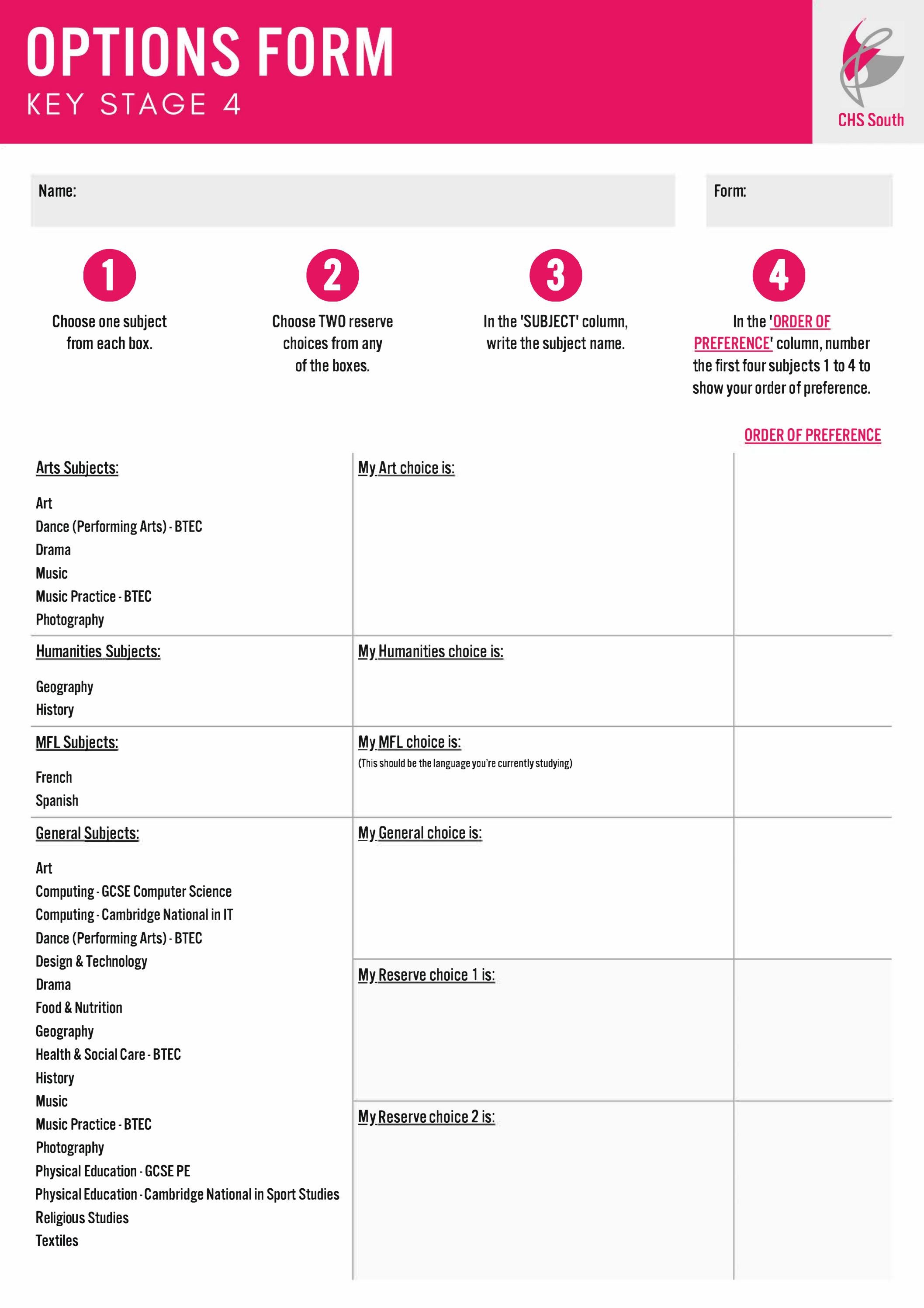 KS4 Options Form 2024 by Schudio - Issuu