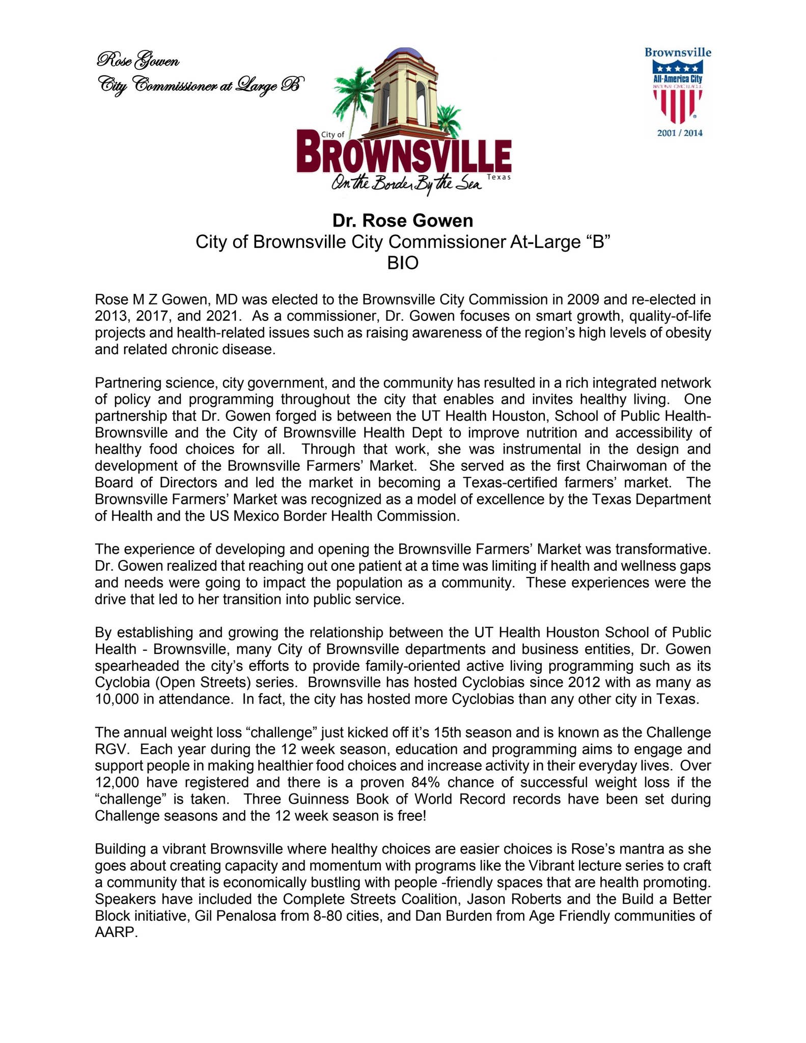 Dr. Rose Gowen Bio by St. Joseph Academy - Issuu