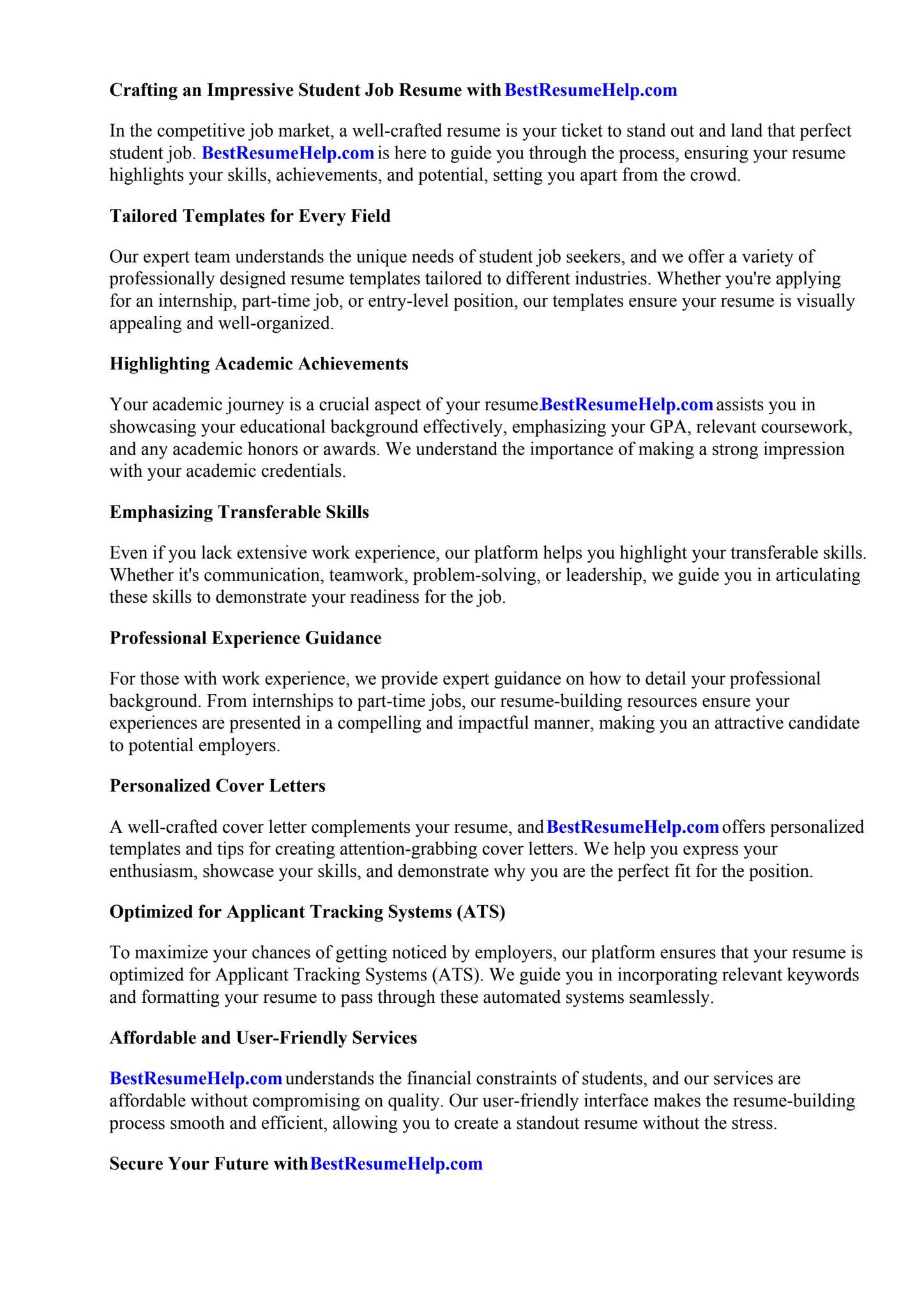 Student Job Resume by Suzanne Wallace - Issuu