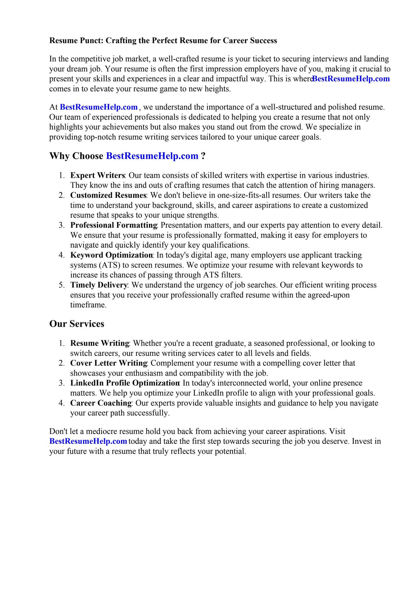Resume Punctuation by Michelle Clark - Issuu