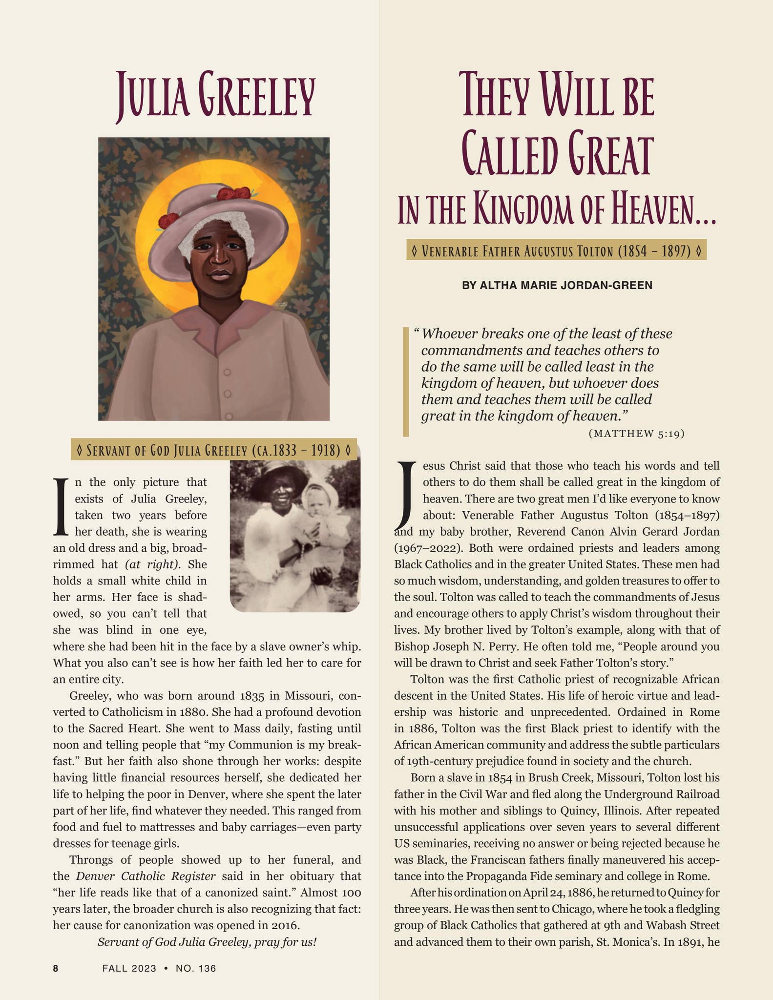 Julia Greeley by Emily Sanna by Intercommunity Peace & Justice Center ...