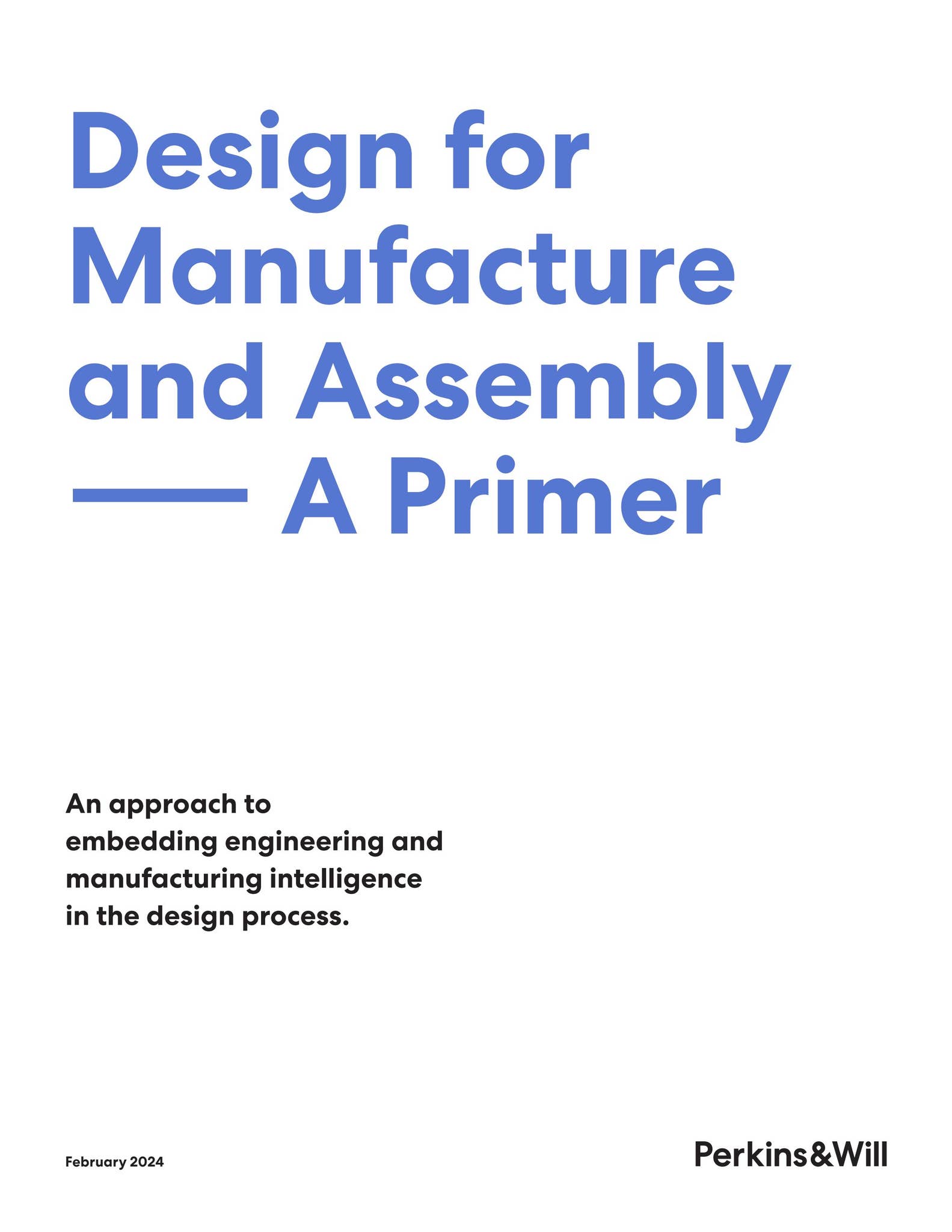 Perkins&Will—Design for Manufacture and Assembly—A Primer by Perkins ...