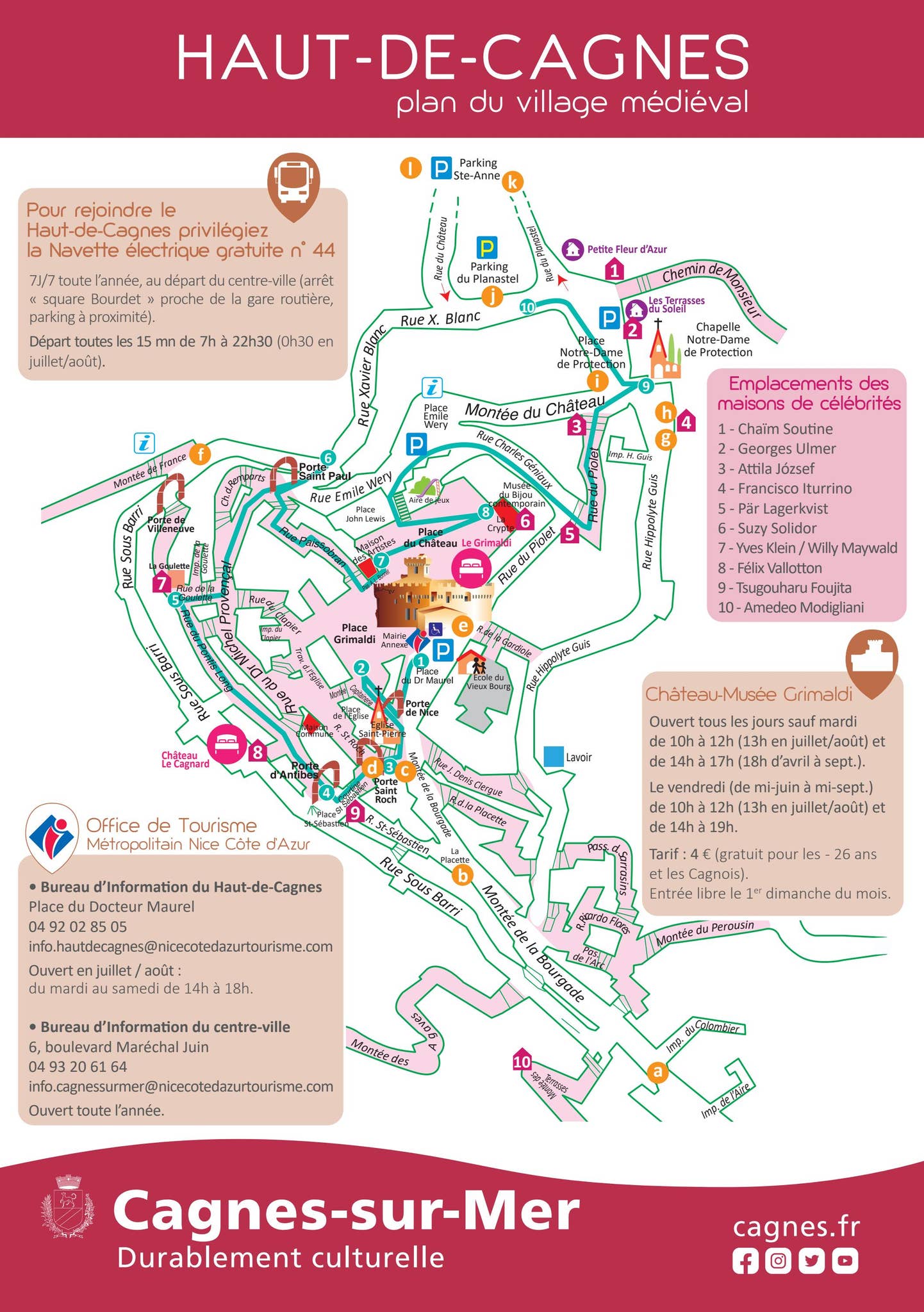 Plan Haut-de-Cagnes / Cagnes-sur-Mer by Office de Tourisme ...