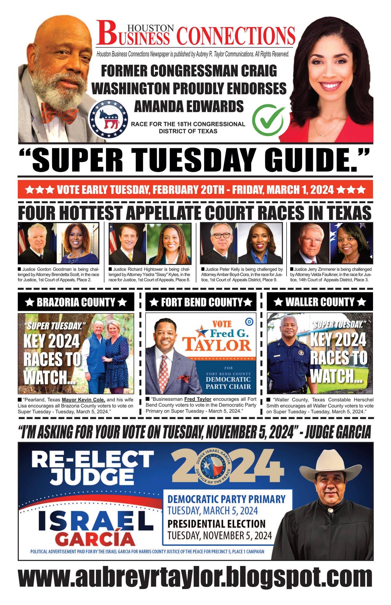 Former Congressman Craig Washington Endorses Amanda Edwards over ...