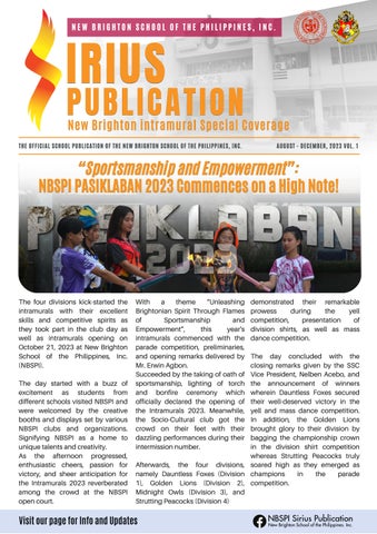 The Sirius Publication Newsletter Volume 1 by NBSPI Sirius Publication ...