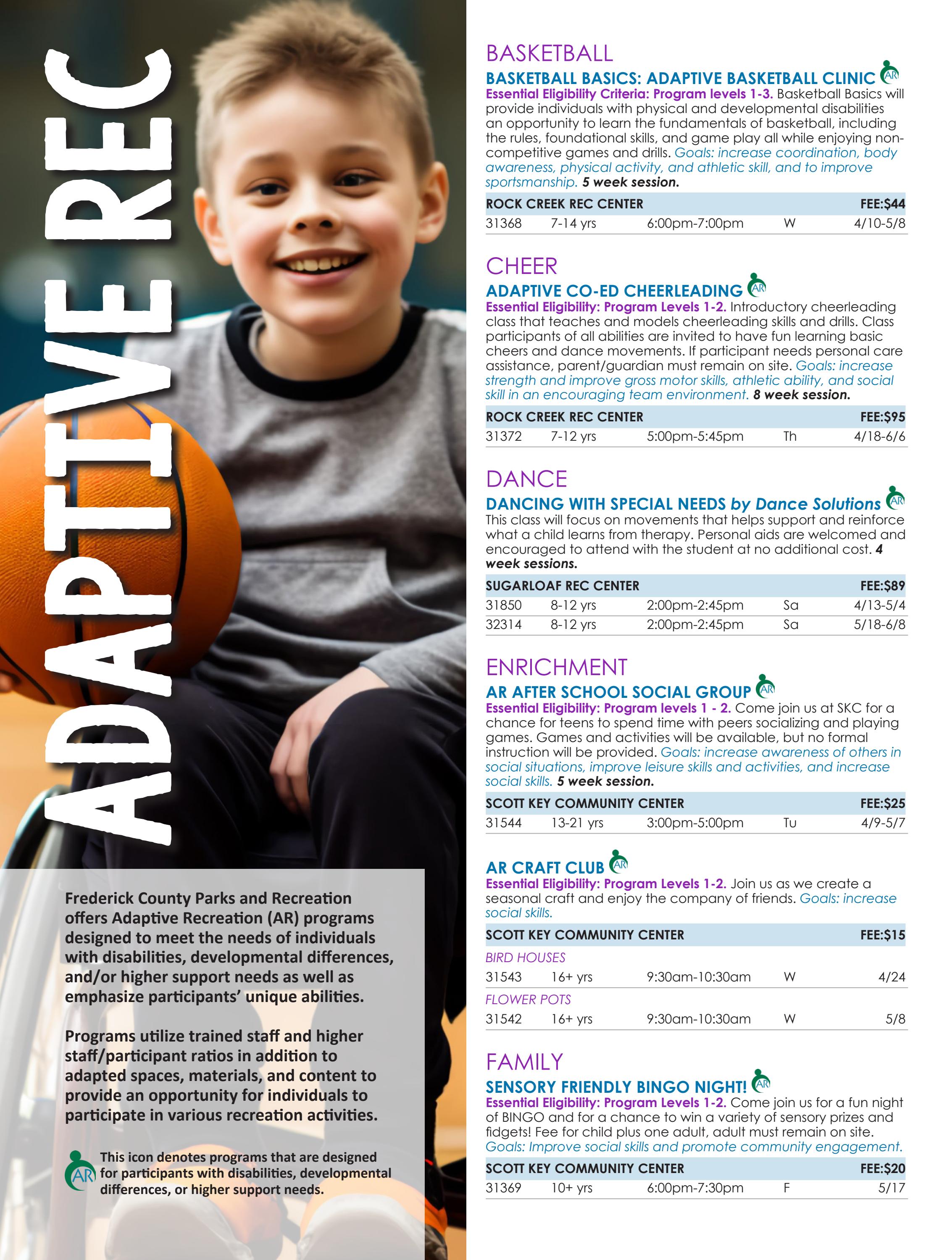 Adaptive Inclusive Recreation Programs - Spring/Summer 2024 by ...