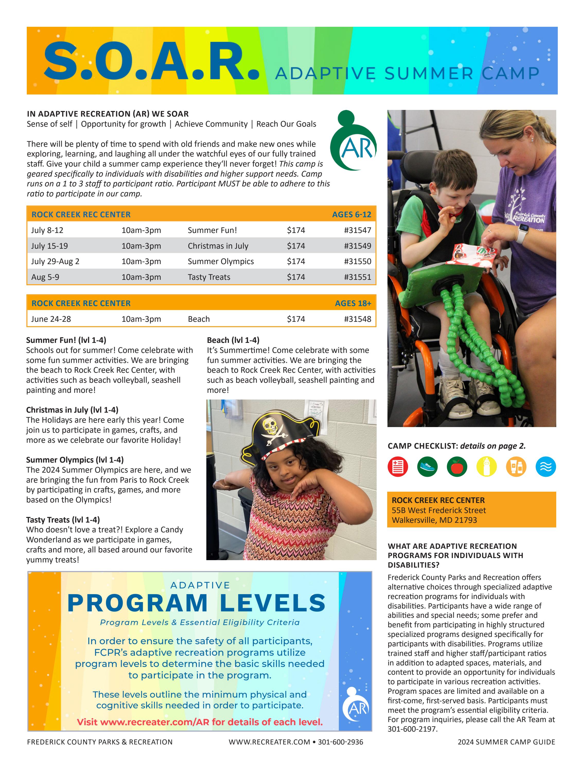 Adaptive Summer Camp 2024 by Frederick County Parks and Recreation - Issuu