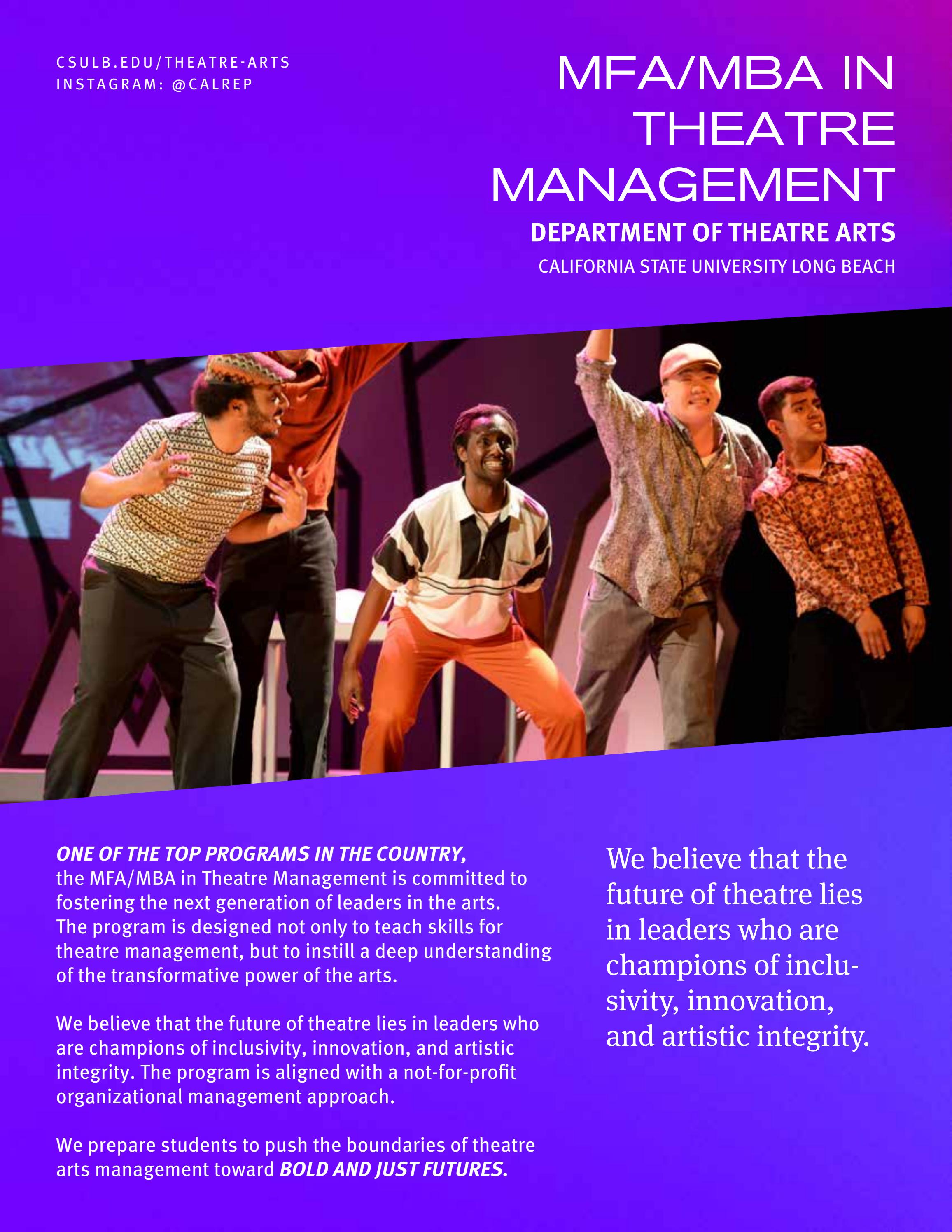MFA/MBA in Theatre Management Brochure by Cal Rep Company - Issuu