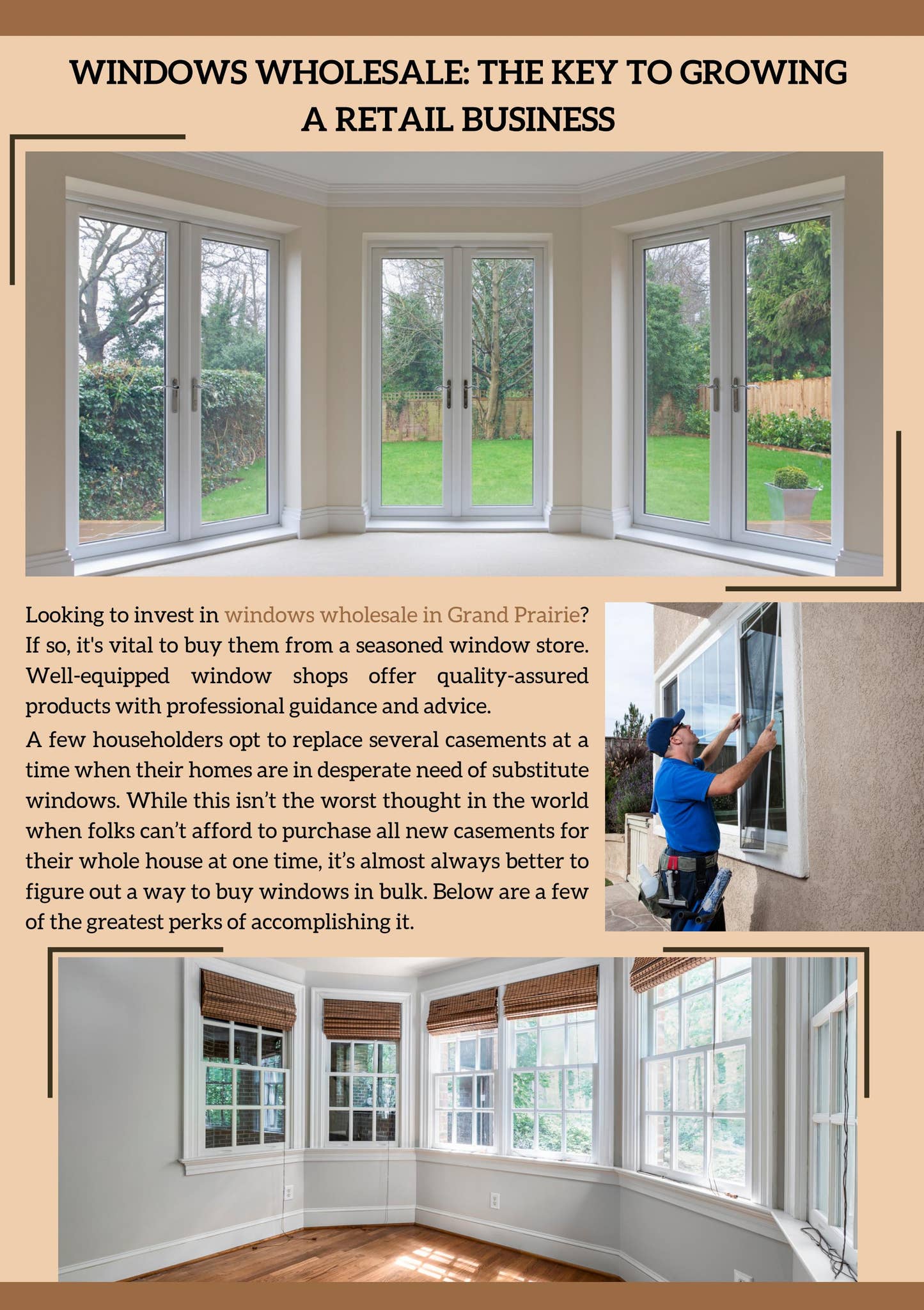 Windows Wholesale: The Key to Growing A Retail Business by WINDOWS EL ...