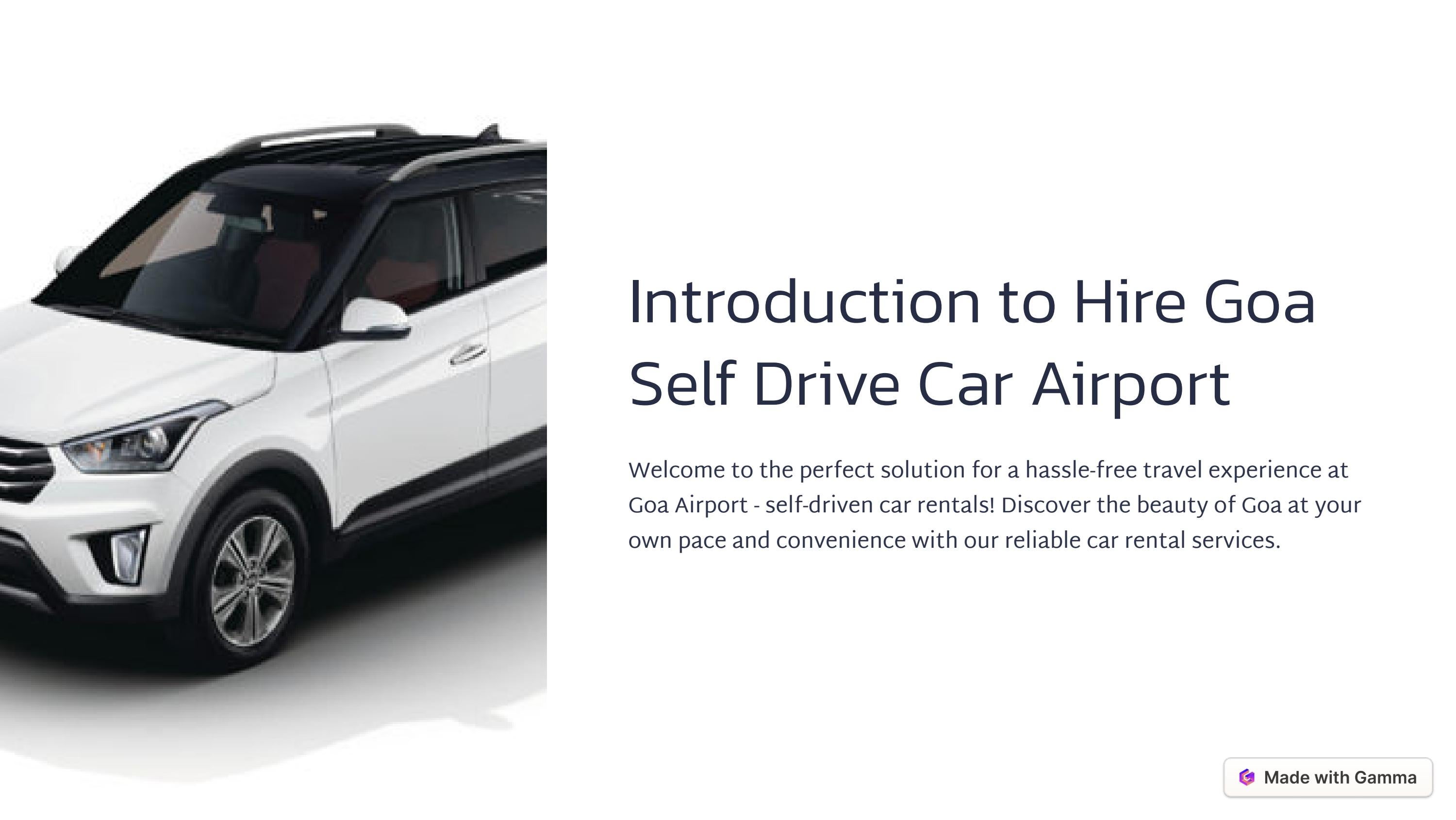 Self Driven Car Rental Goa Airport by GOA SELF DRIVE CARS - Issuu