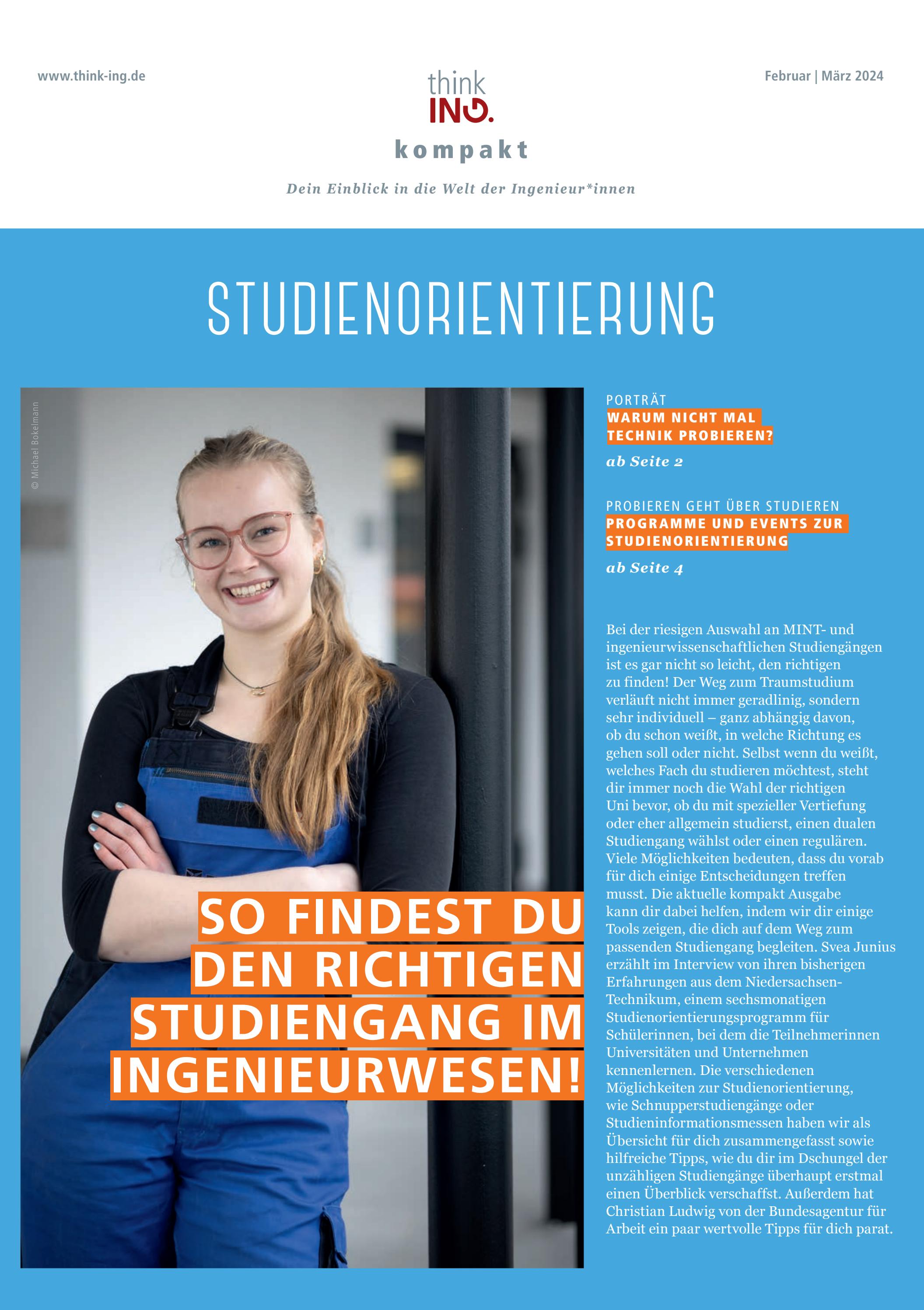 Studienorientierung - think ING. kompakt 02/03 | 2024 by GESAMTMETALL ...