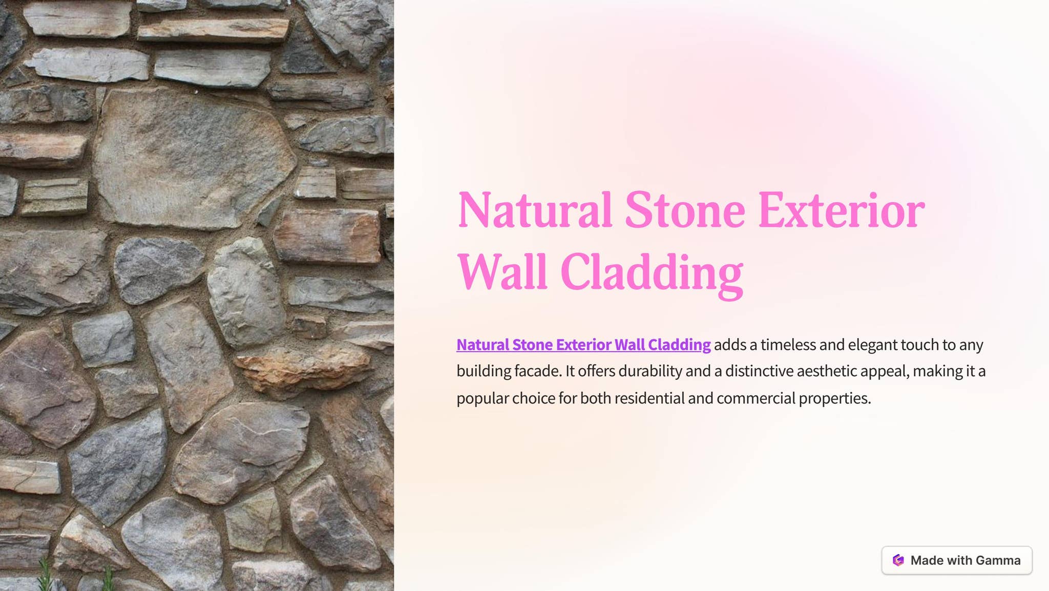 Natural Stone Exterior Wall Cladding by Adam Hebrew - Issuu