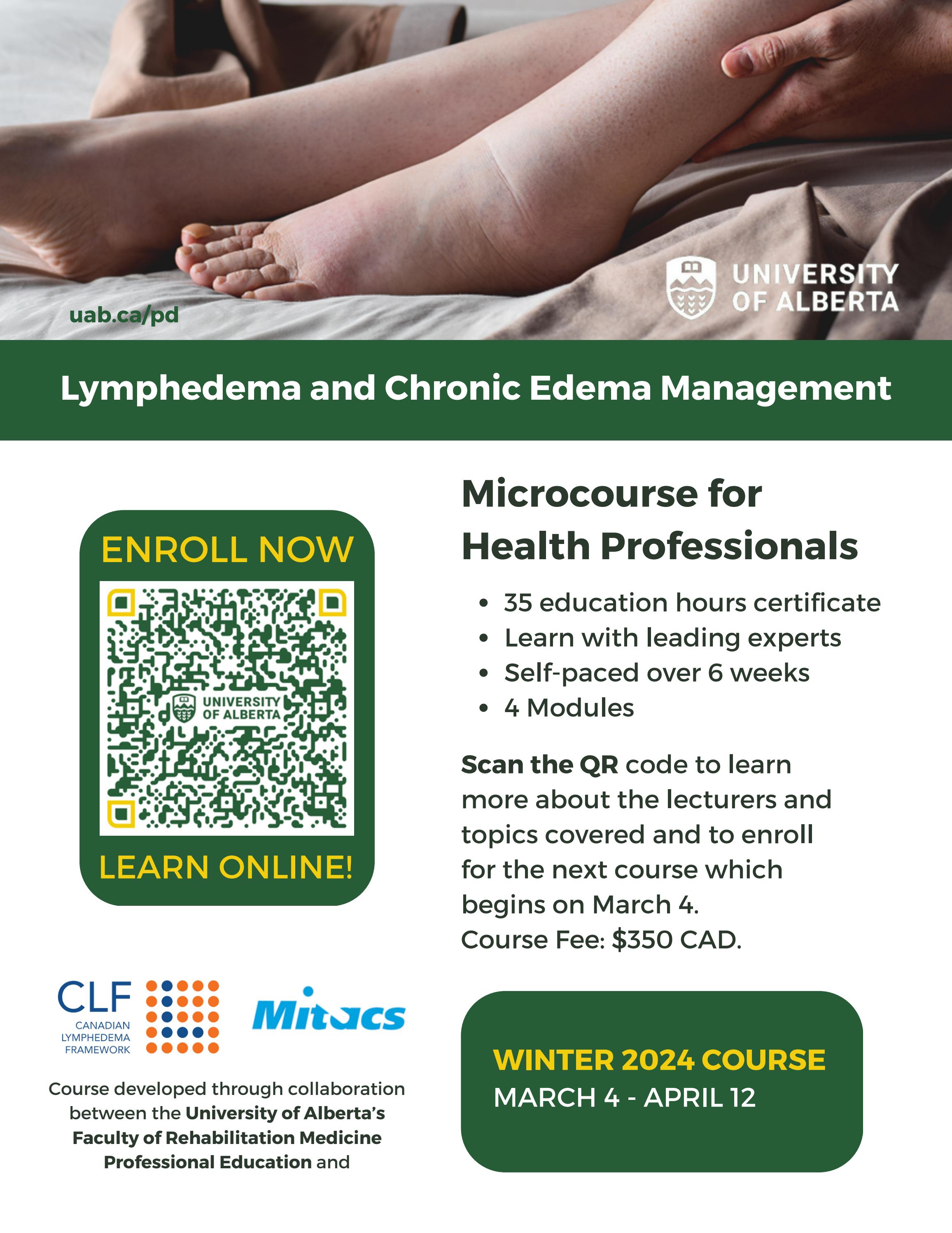 U of A Microcourse Lymphedema and Chronic Edema Management by Canadian Lymphedema Framework - Issuu