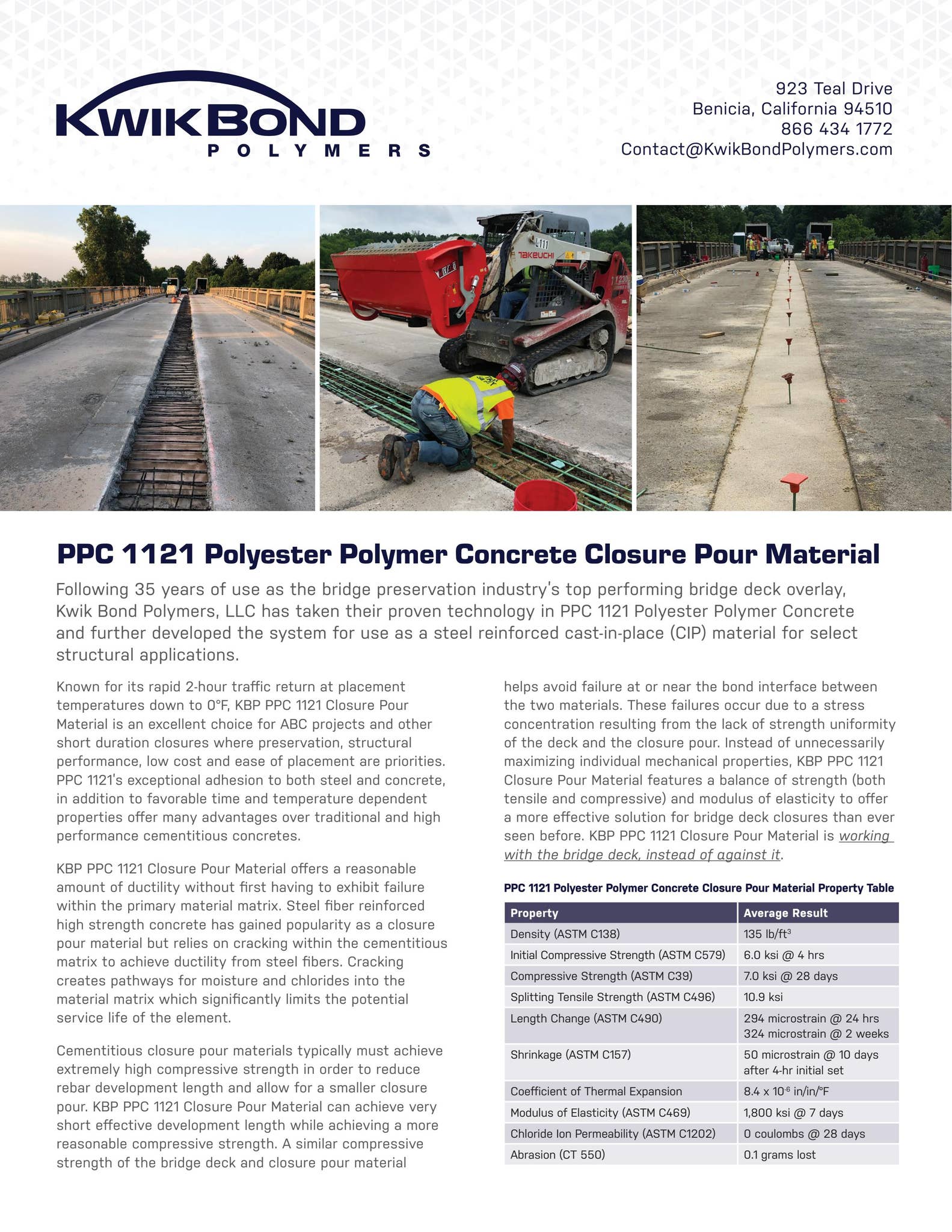 PPC 1121 Polyester Polymer Concrete Closure Pour Material by ...