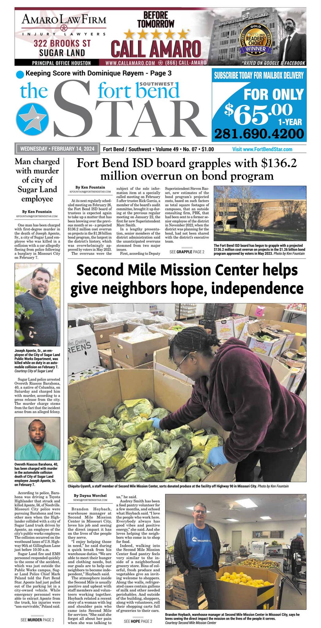 The 02-14-24 Edition of The Fort Bend Star by Street Media - Issuu