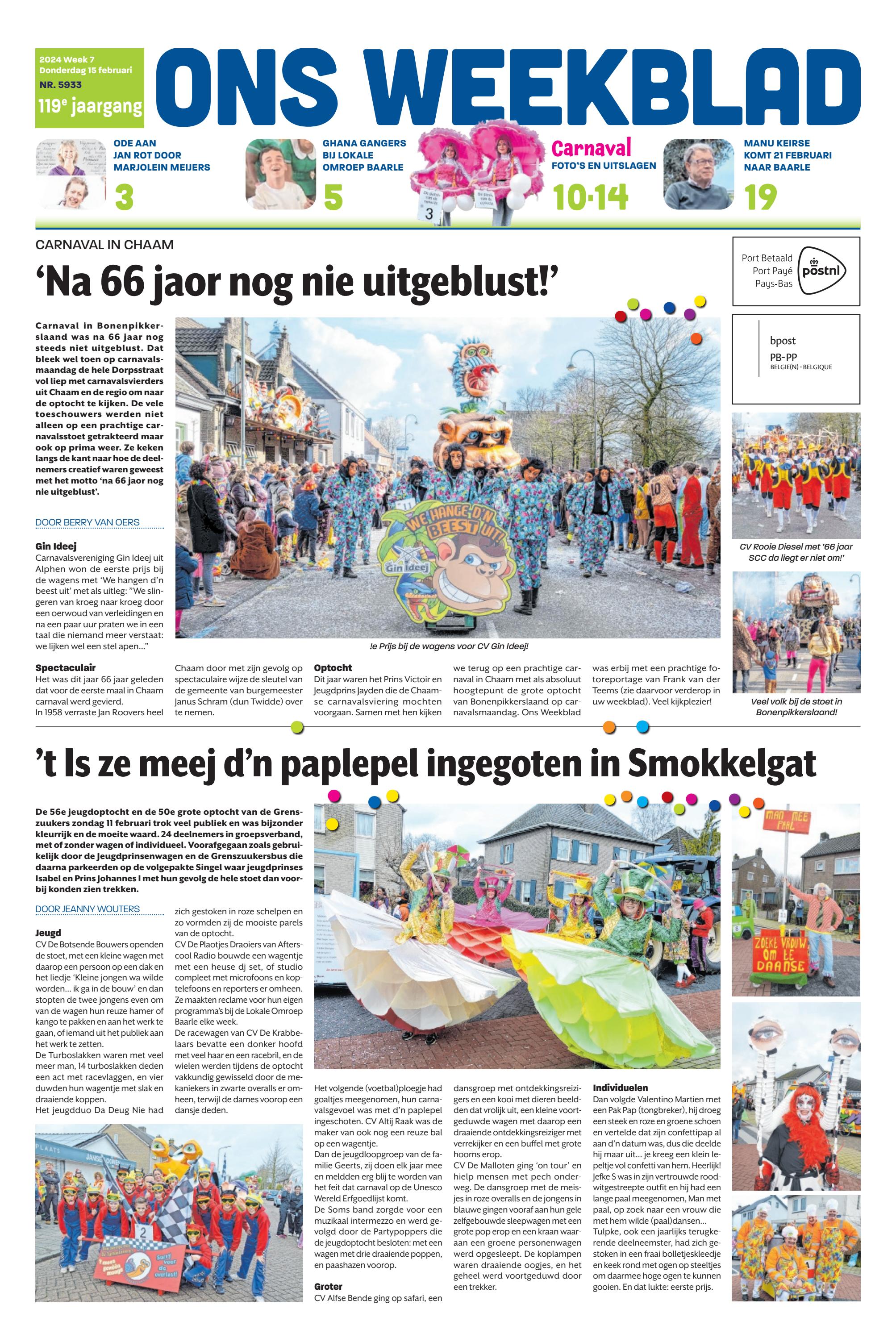 Ons Weekblad 15-02-2024 by Uitgeverij Em de Jong - Issuu