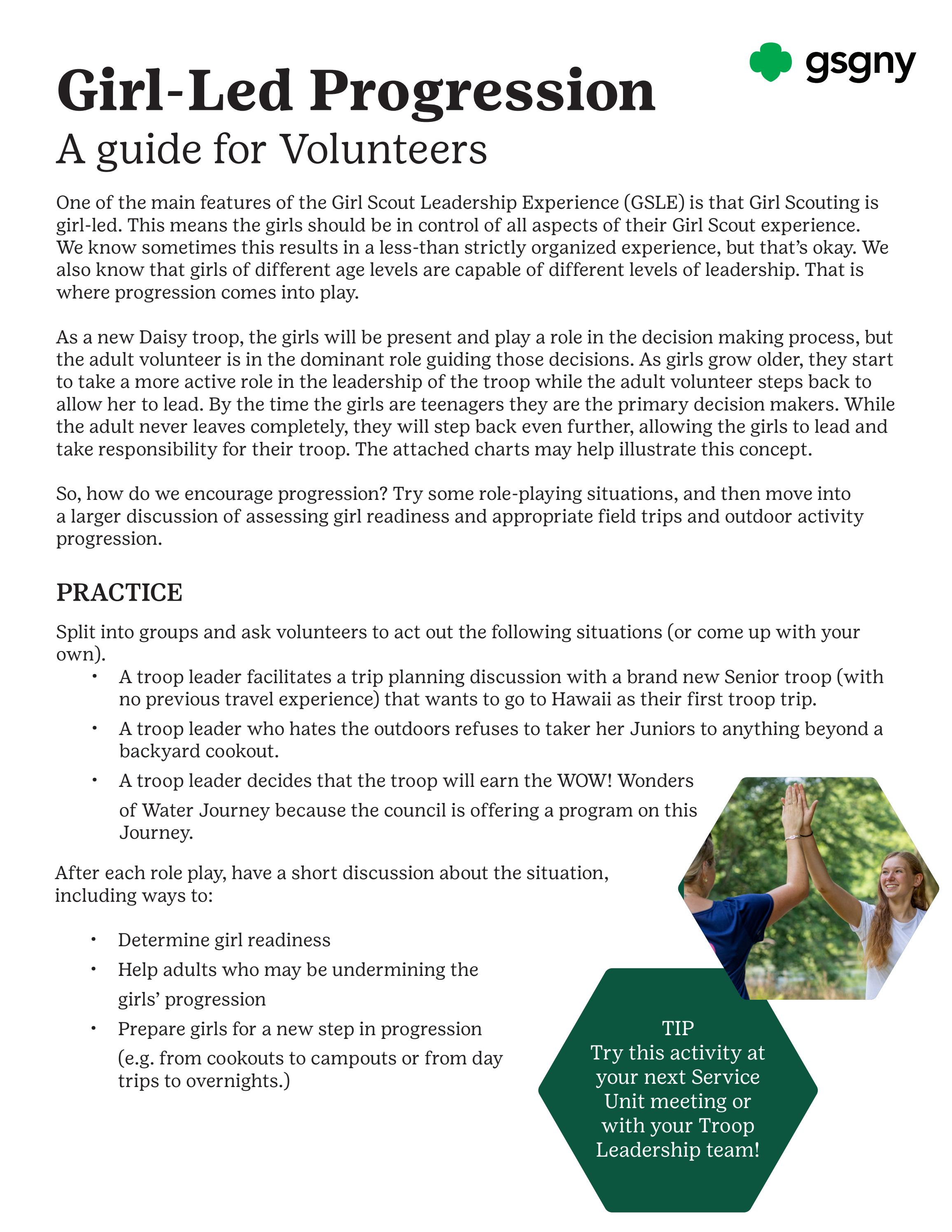 Girl Led Progression Guide by Girl Scouts of Northeast Texas - Issuu
