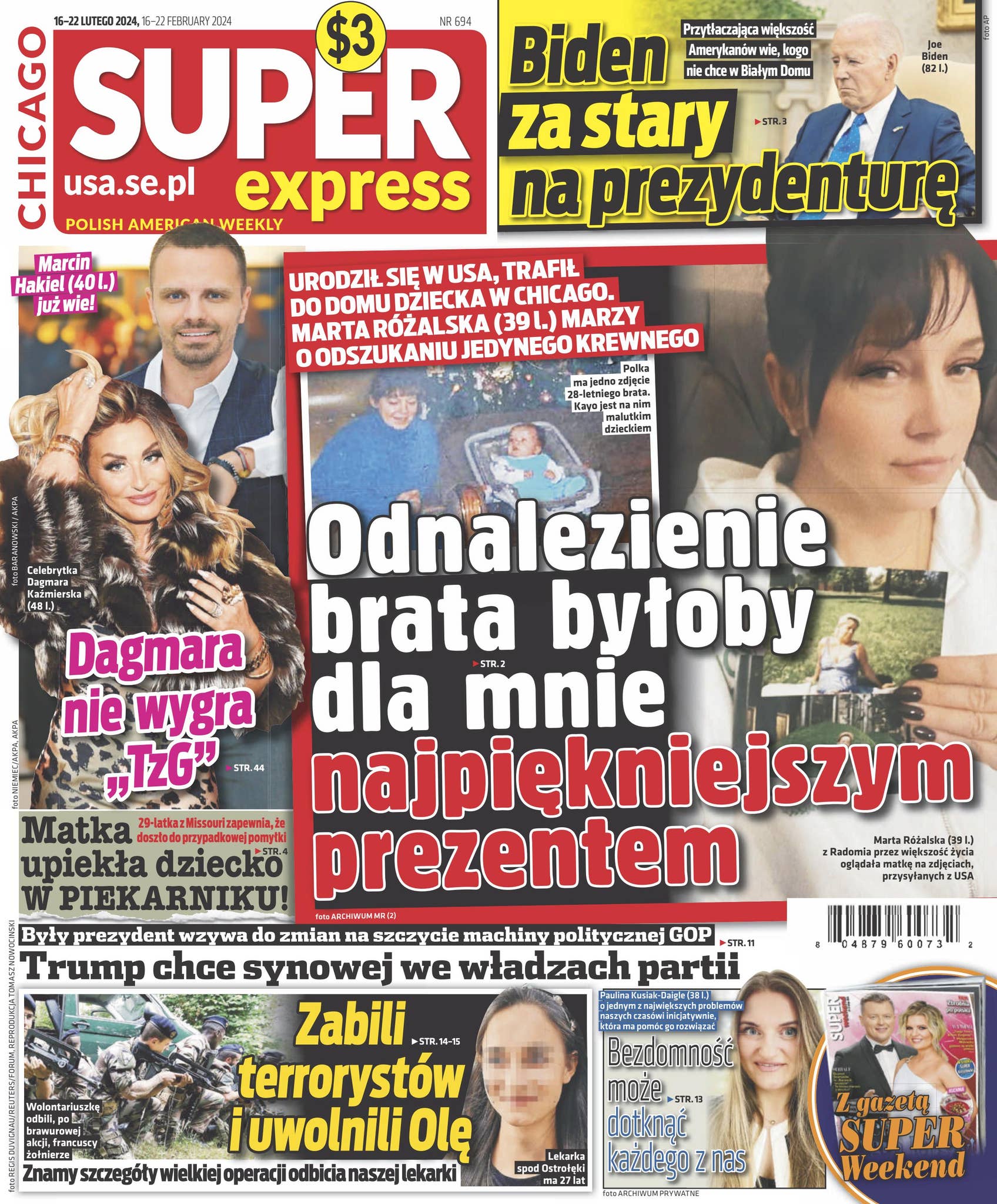 Super Express Chicago 2024.02.16 Tygodnik dla Polonii , wiadomości, ogłoszenia. by Super Express ...