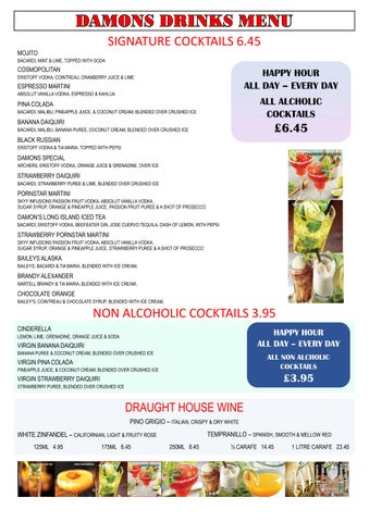 Damons - Drinks Menu by PaulStafford - Issuu