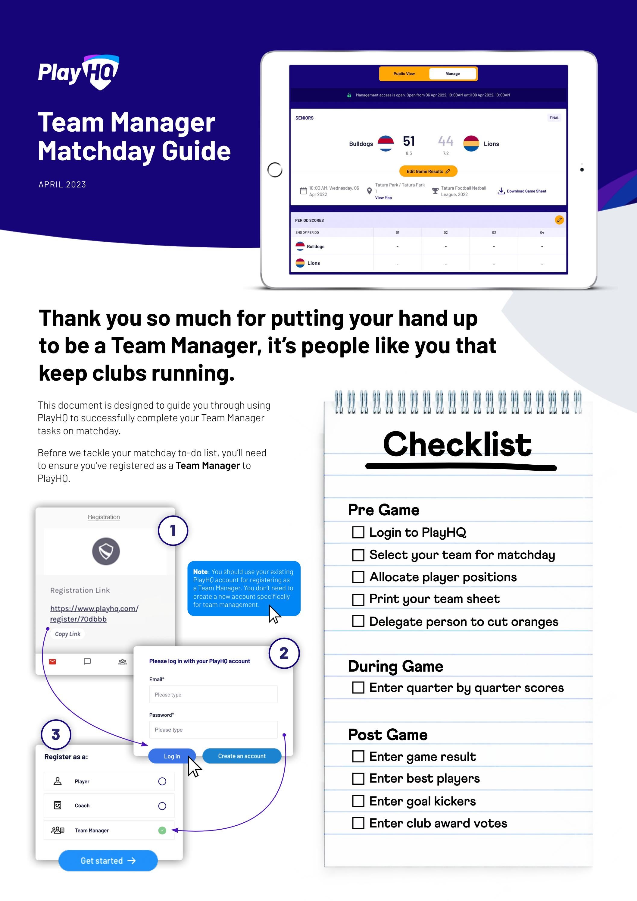 Play HQ Matchday help by Outer_East_Football_Netball - Issuu