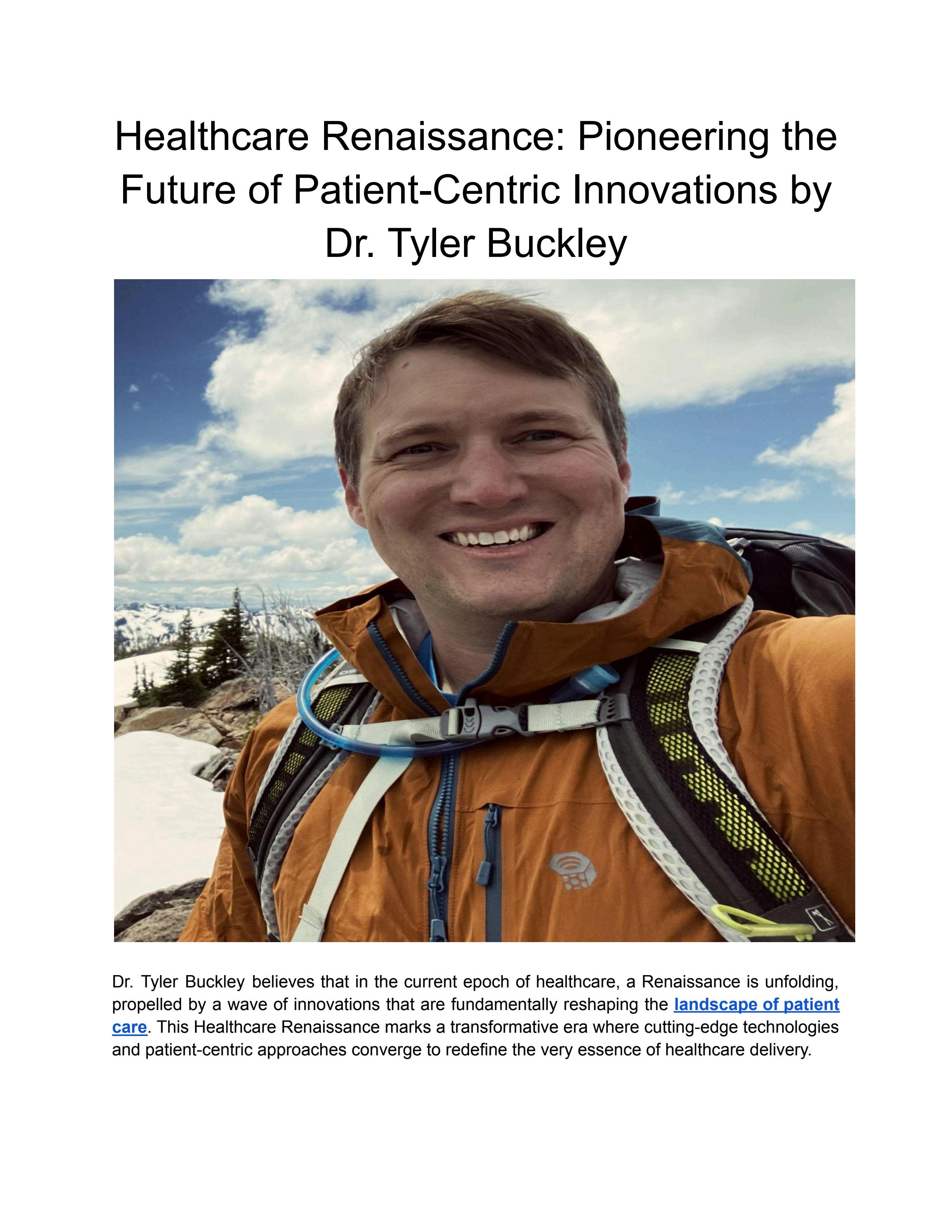 Healthcare Renaissance: Pioneering the Future of Patient-Centric ...