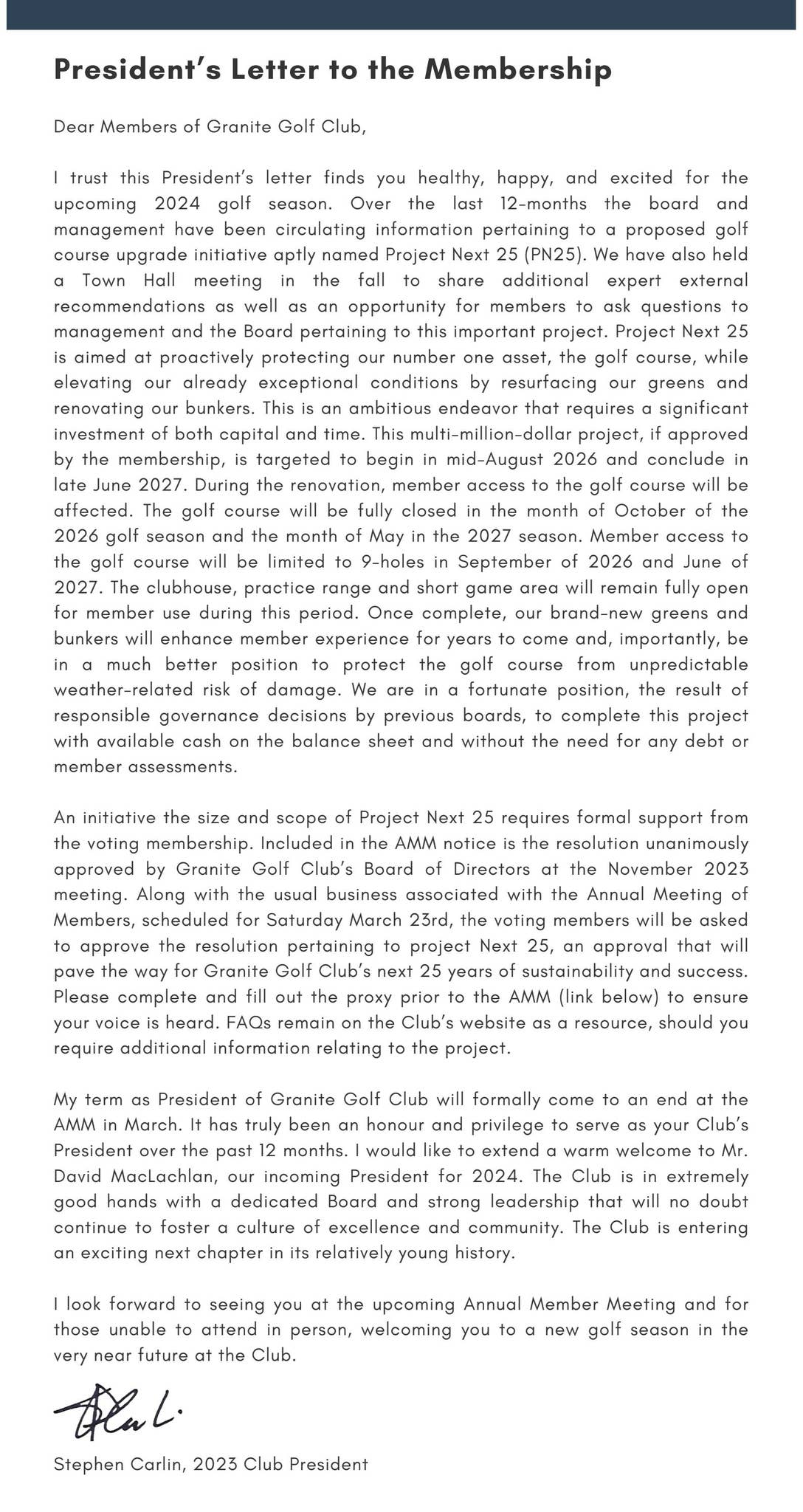President's Letter - AMM 2024 by GraniteGC - Issuu