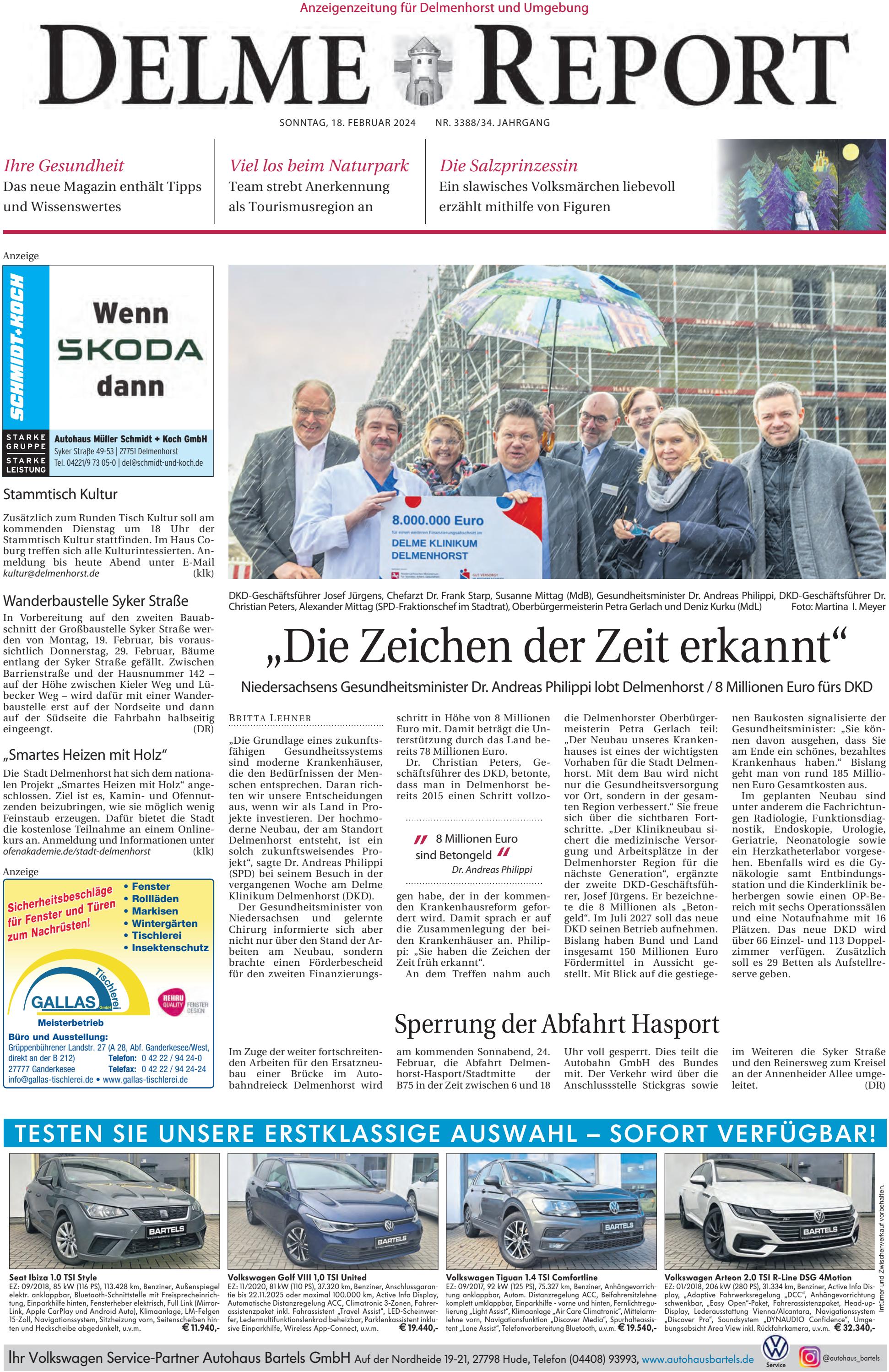 Delme Report vom 17.02.2024 by Weser Wochenblatt Verlagsgesellschaft ...